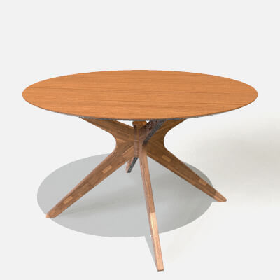Dinner Table 001 - 3D Model by onefivesilk