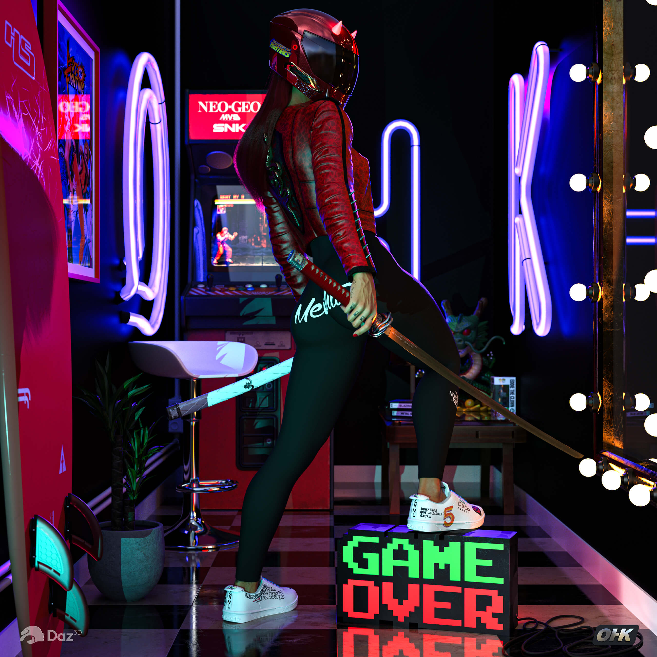 GAME OVER 3D Render, Digital Art by onehalfkiller