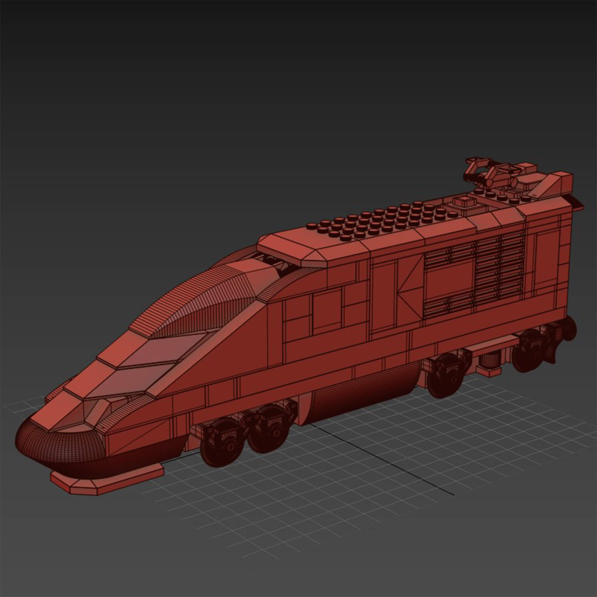 Lego Express Passenger Train - 3D Model by ONModels