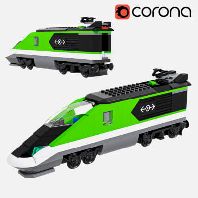 Lego Express Passenger Train - 3D Model by ONModels