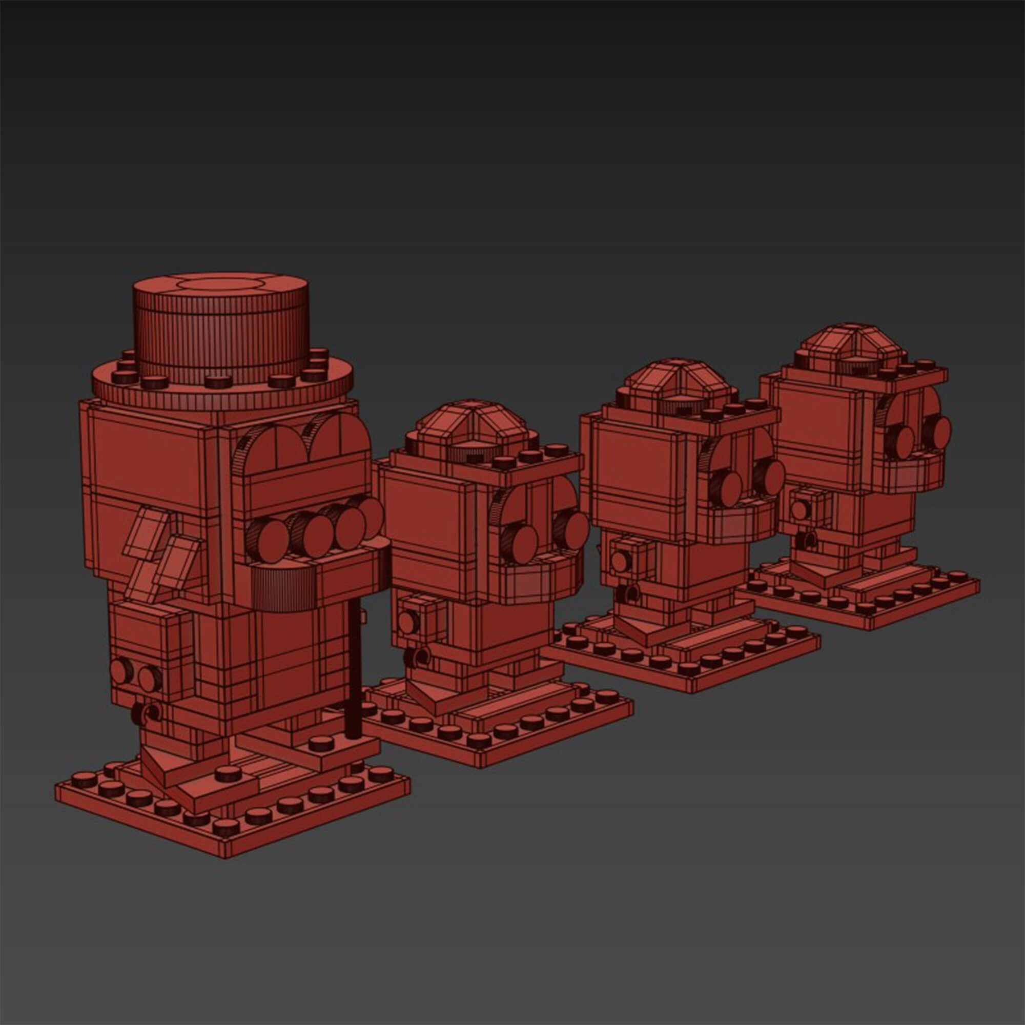 Lego Scrooge Mcduck Huey Dewey Louie - 3D Model by ONModels