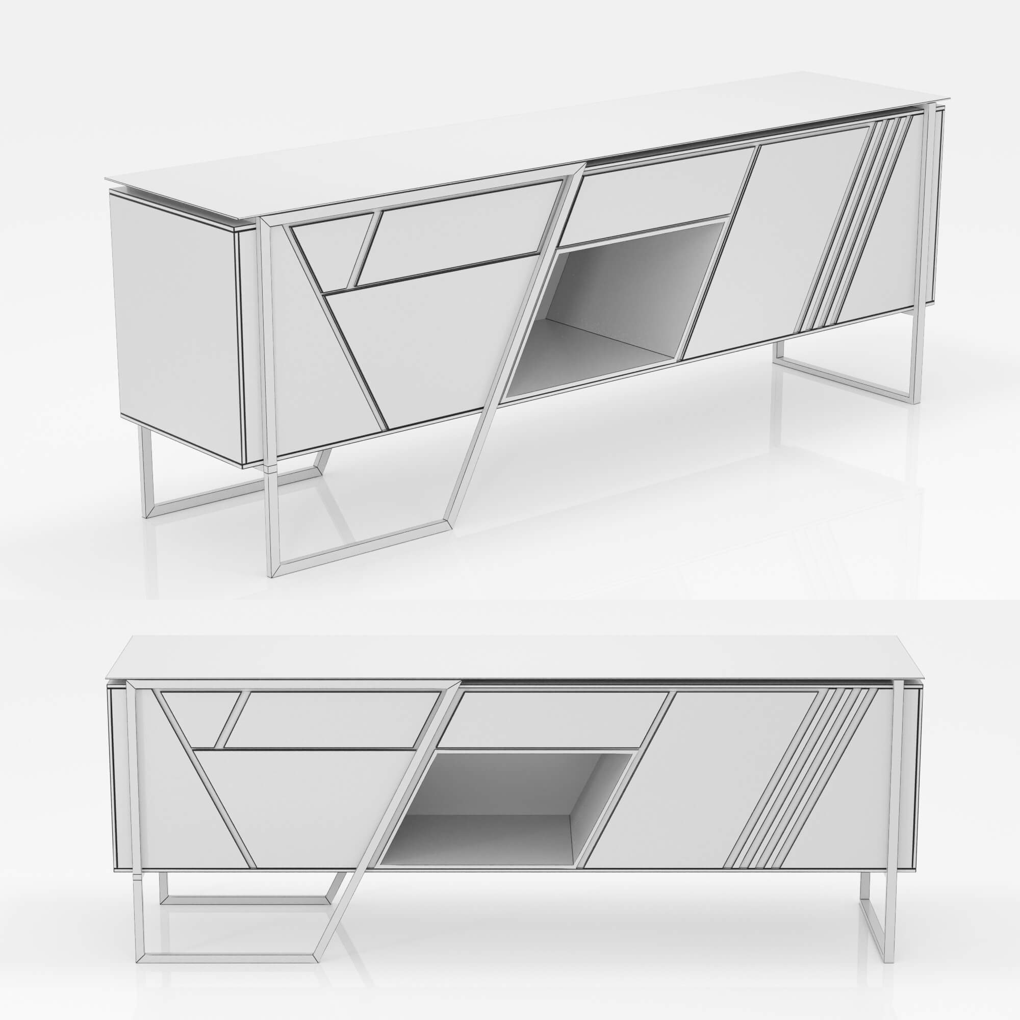 Modern TV Table - 3D Model by ONModels