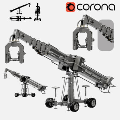 Movie Crane Camera Silver - 3D Model by ONModels