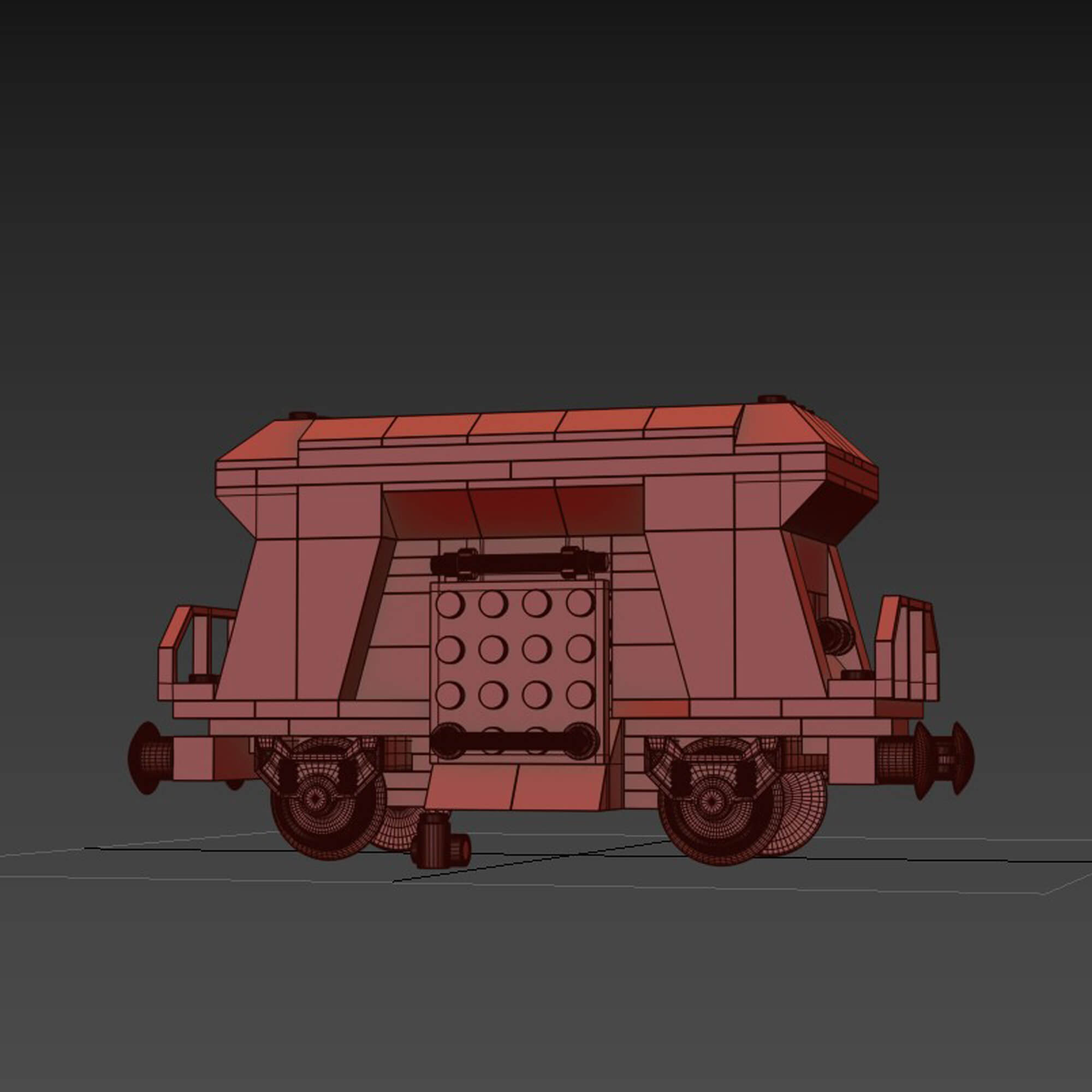 Train Lego Coal Hopper - 3D Model by ONModels