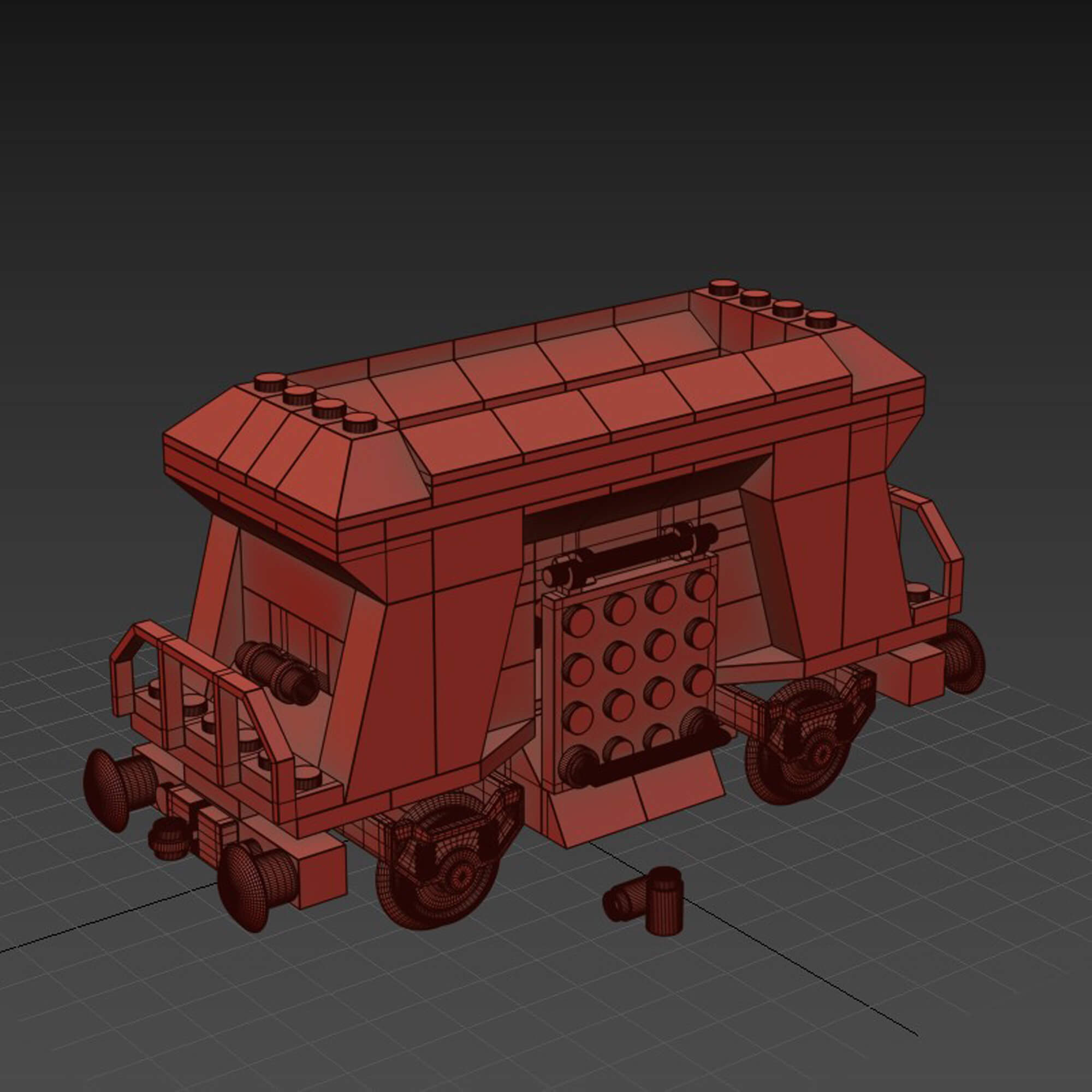 Train Lego Coal Hopper - 3D Model by ONModels