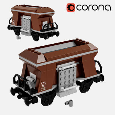 Train Lego Coal Hopper - 3D Model by ONModels