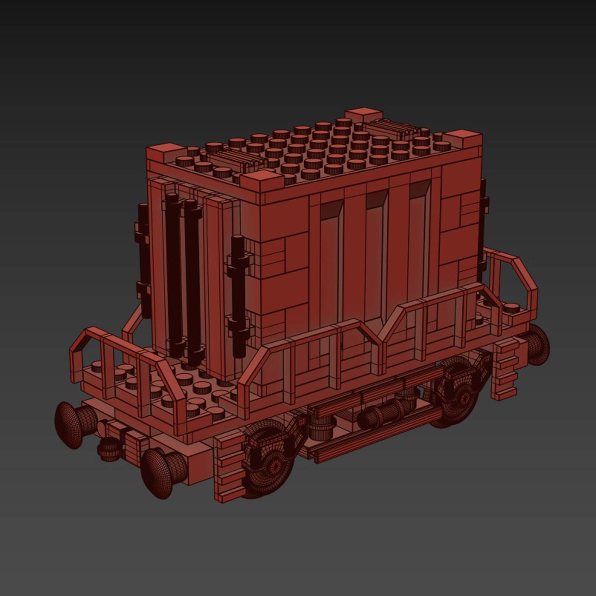 Train Lego Container - 3D Model by ONModels