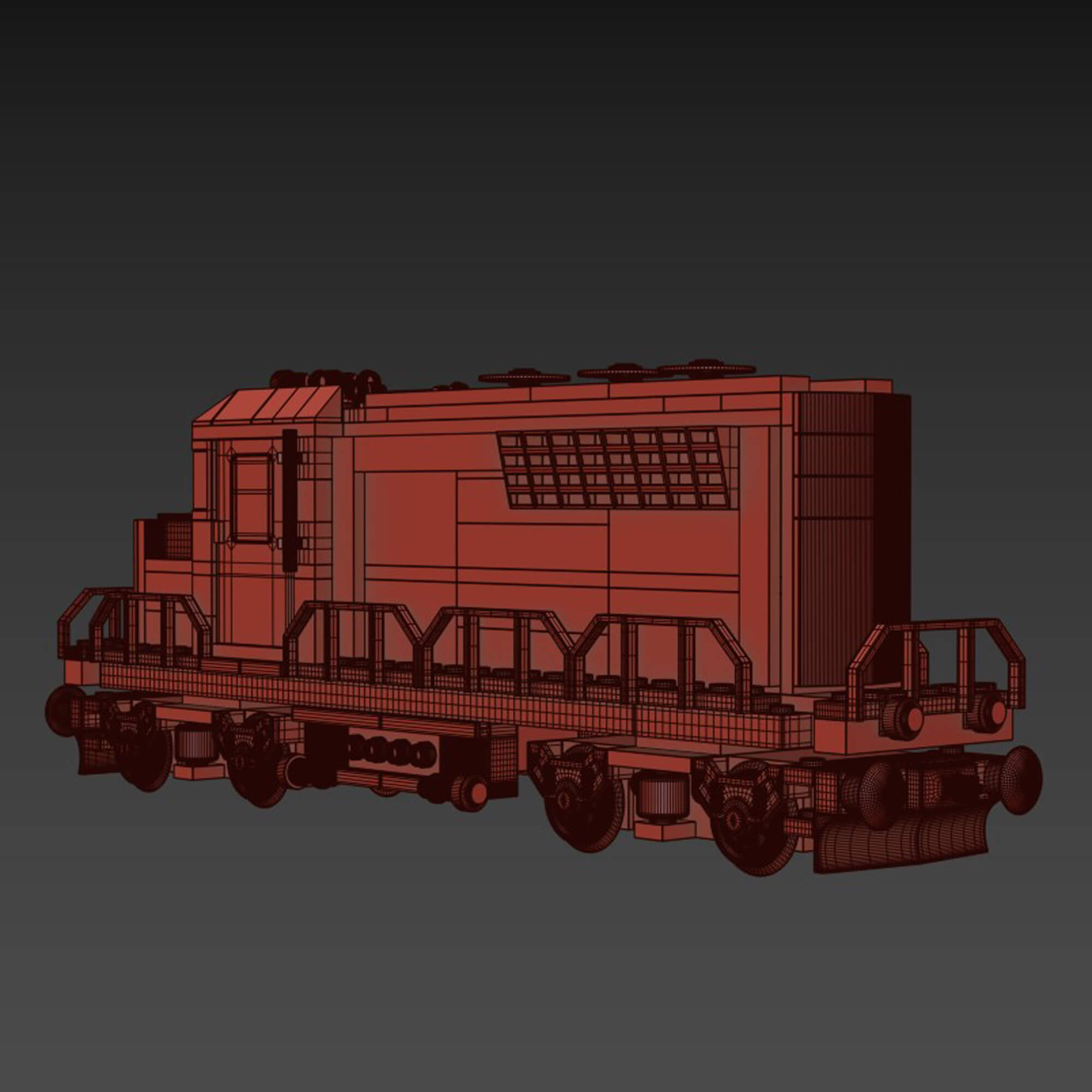 Train Lego Locomotive 80052 - 3D Model by ONModels