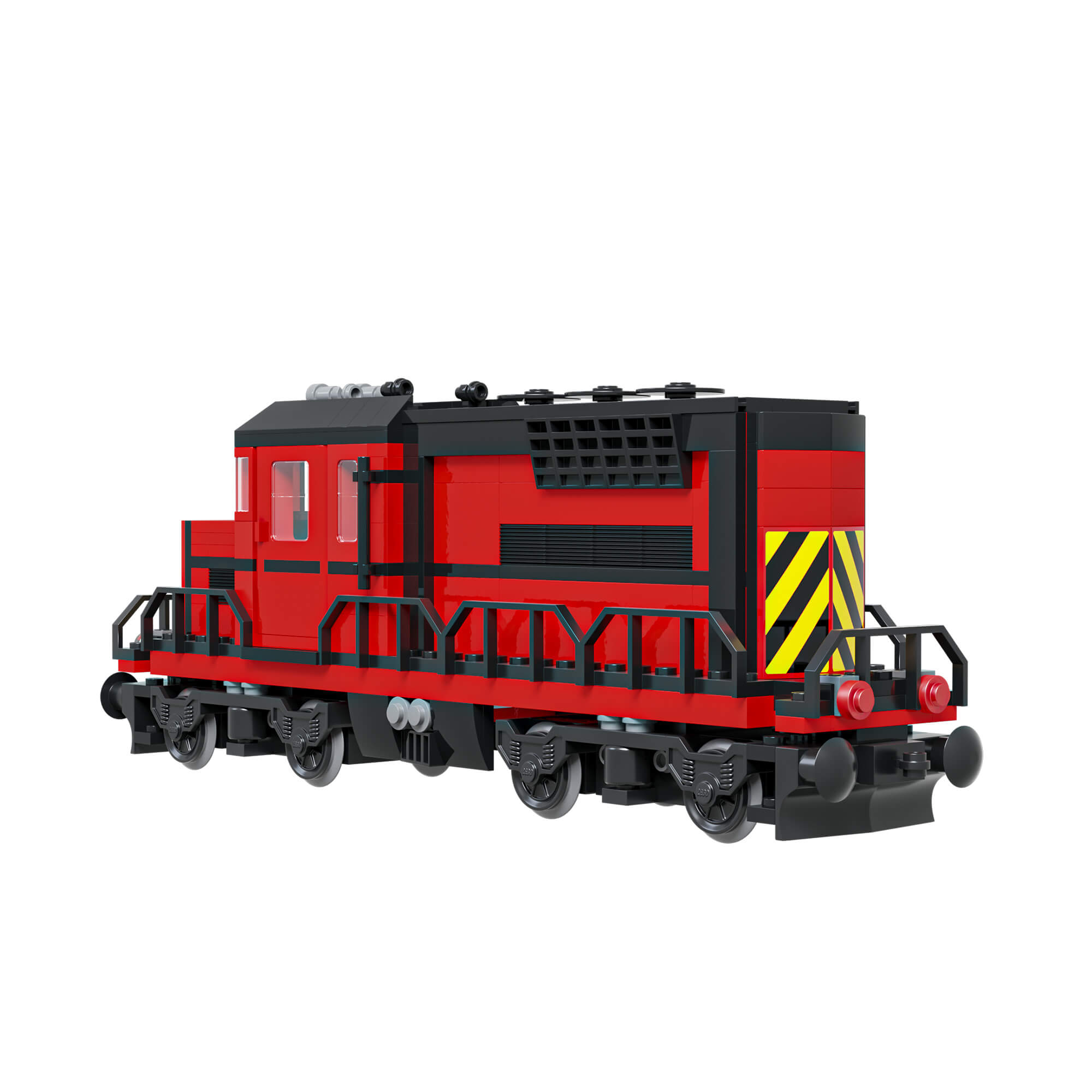 Train Lego Locomotive Red - 3D Model by ONModels