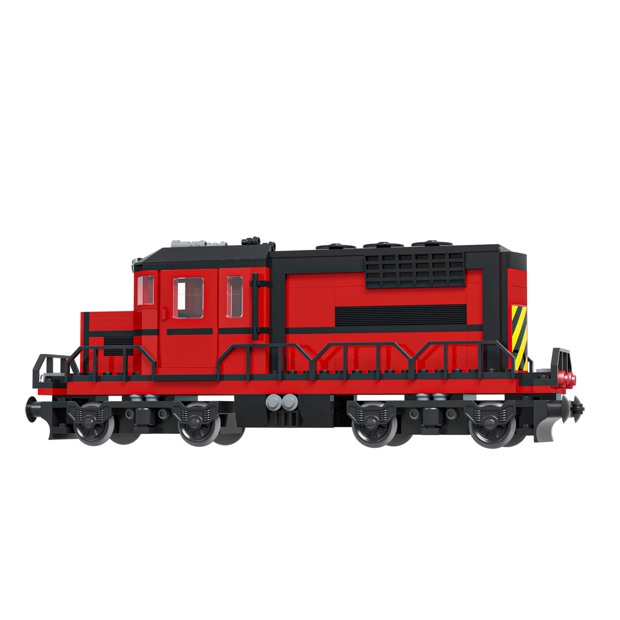 Train Lego Locomotive Red - 3D Model by ONModels