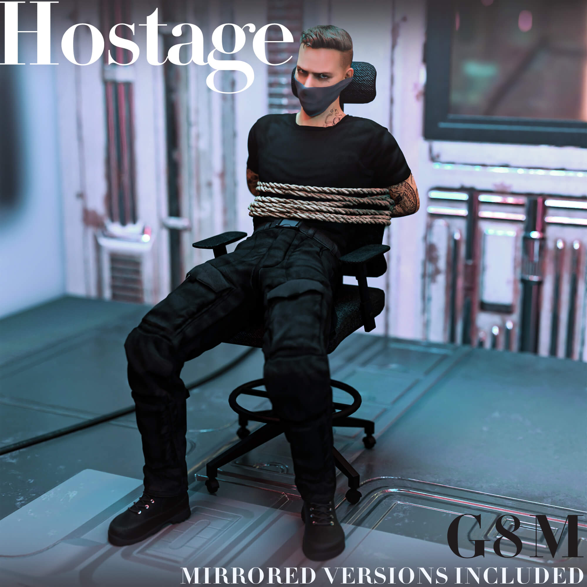 Hostage Pose Pack for G8M - Daz Content by oomphy