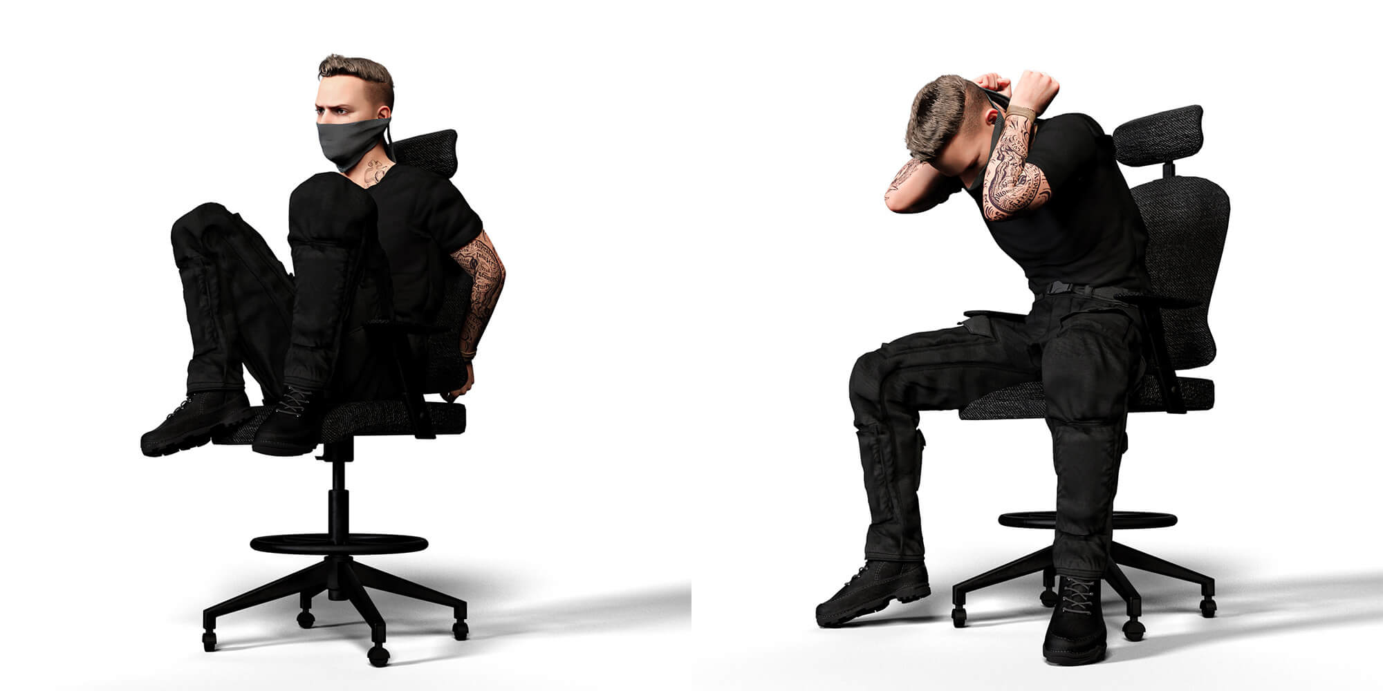 Hostage Pose Pack for G8M - Daz Content by oomphy