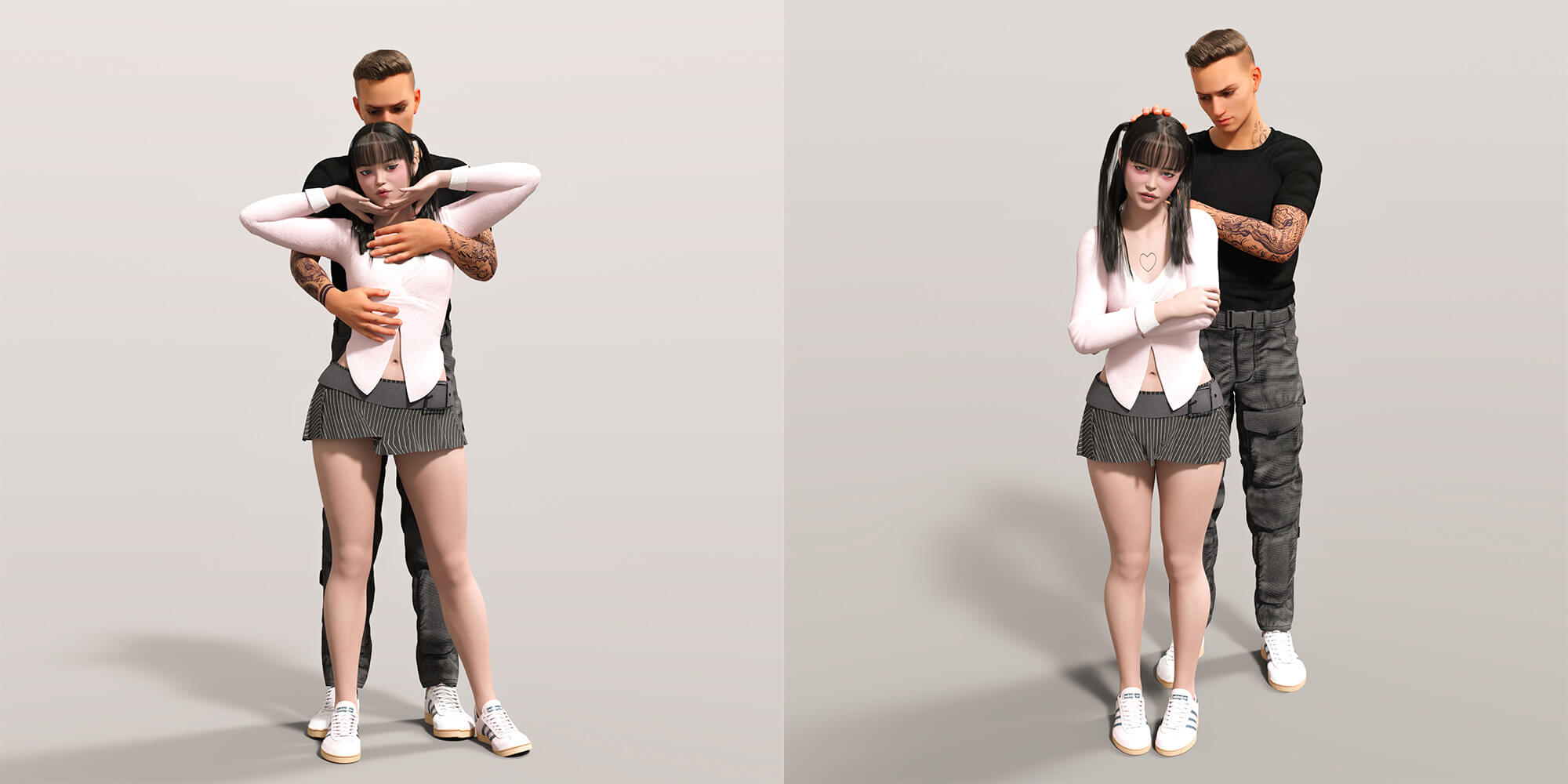 Short N Sweet Pose Pack for G8F & G8M - Daz Content by oomphy