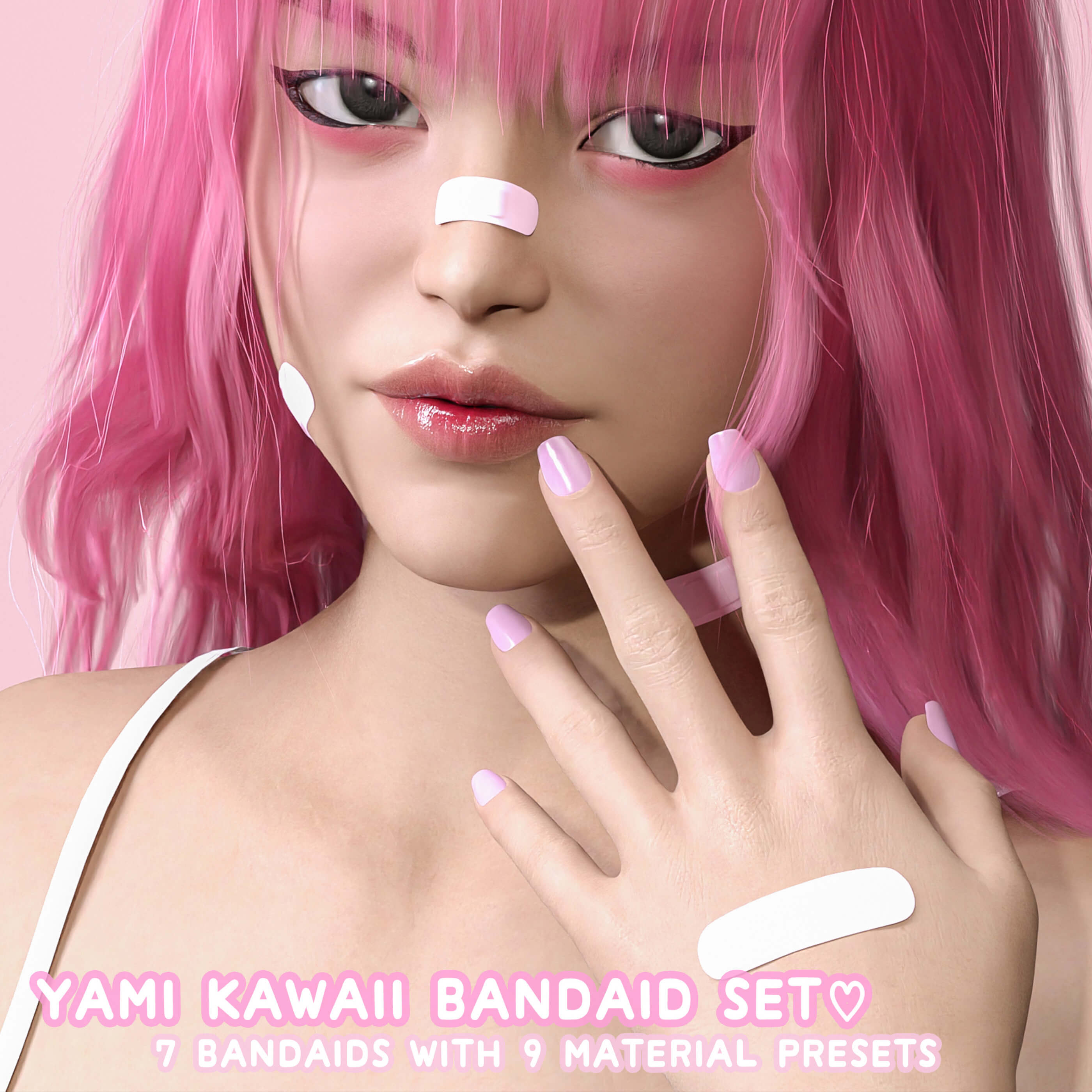 Yami Kawaii Bandaid Set - Daz Content by oomphy