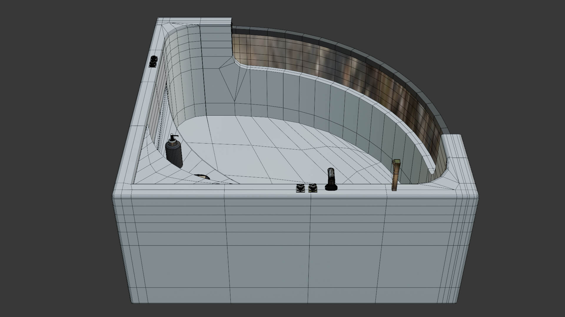 Bathtub and Jacuzzi 3D Model Pack CC4 Blender Game Re by OpChampion3d