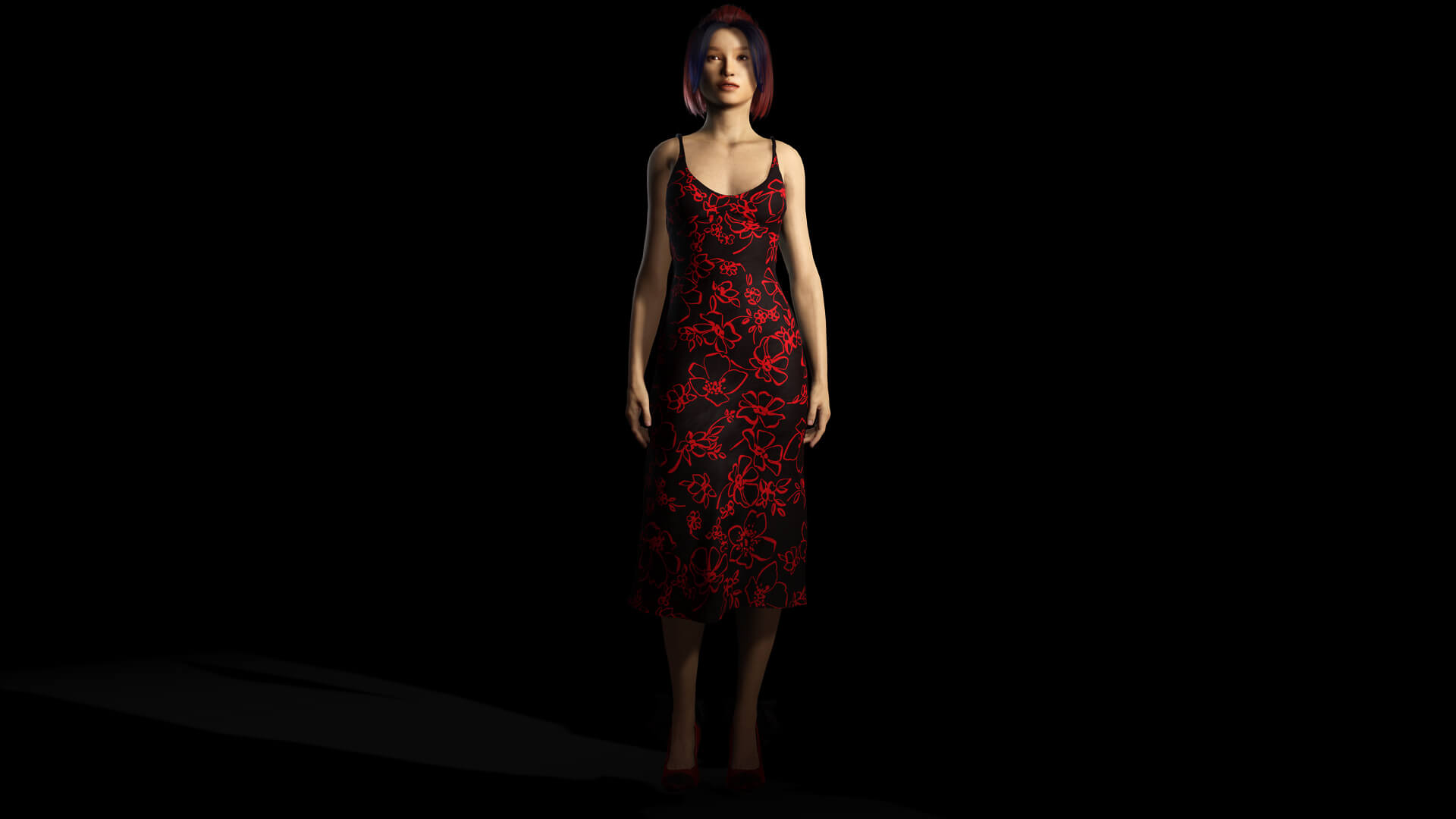 Elegant Evening Woman Realistic Female Character 3D Model