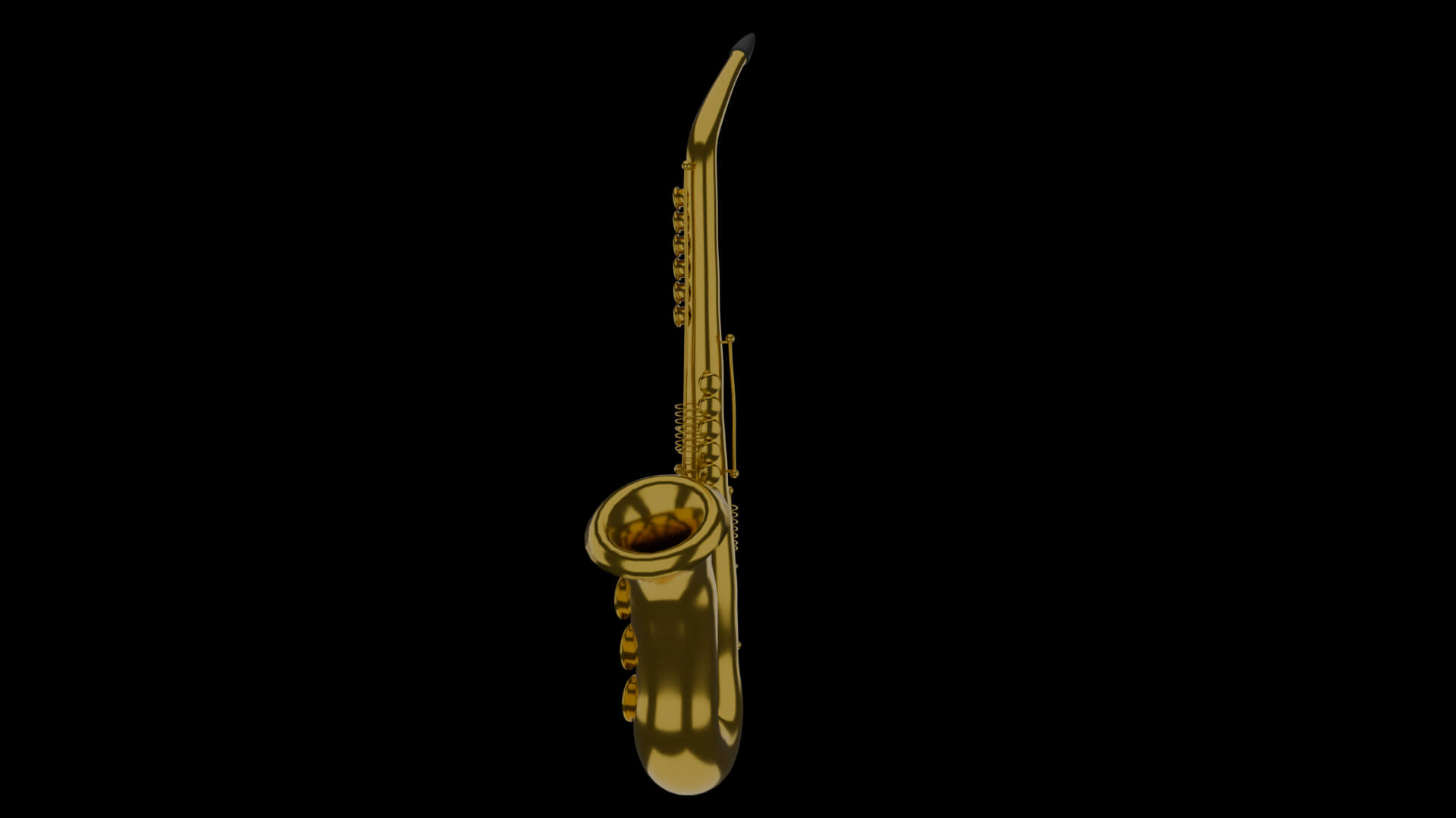 Realistic Saxophone 3D Model Low-Poly 3D Model 3D Render