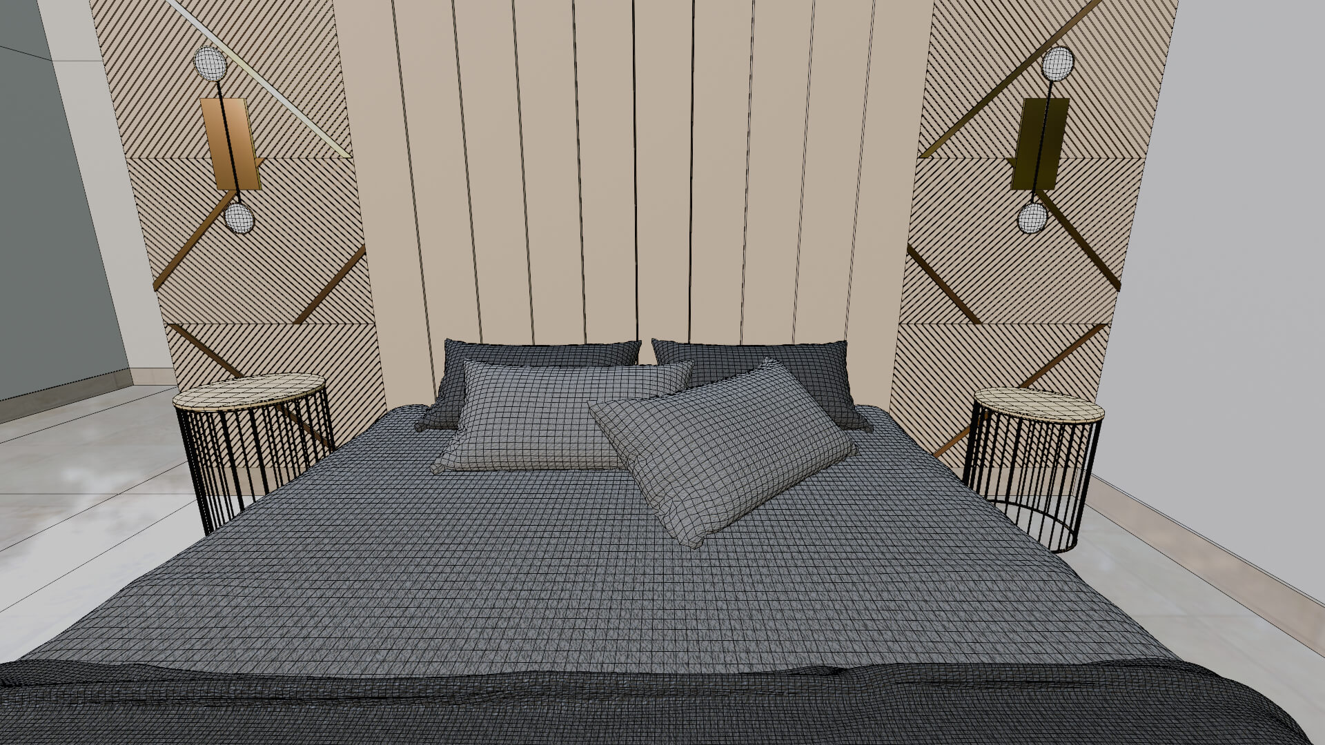 Luxury Modern Bedroom Interior PBR Game Ready Blender - 3D Model by ...