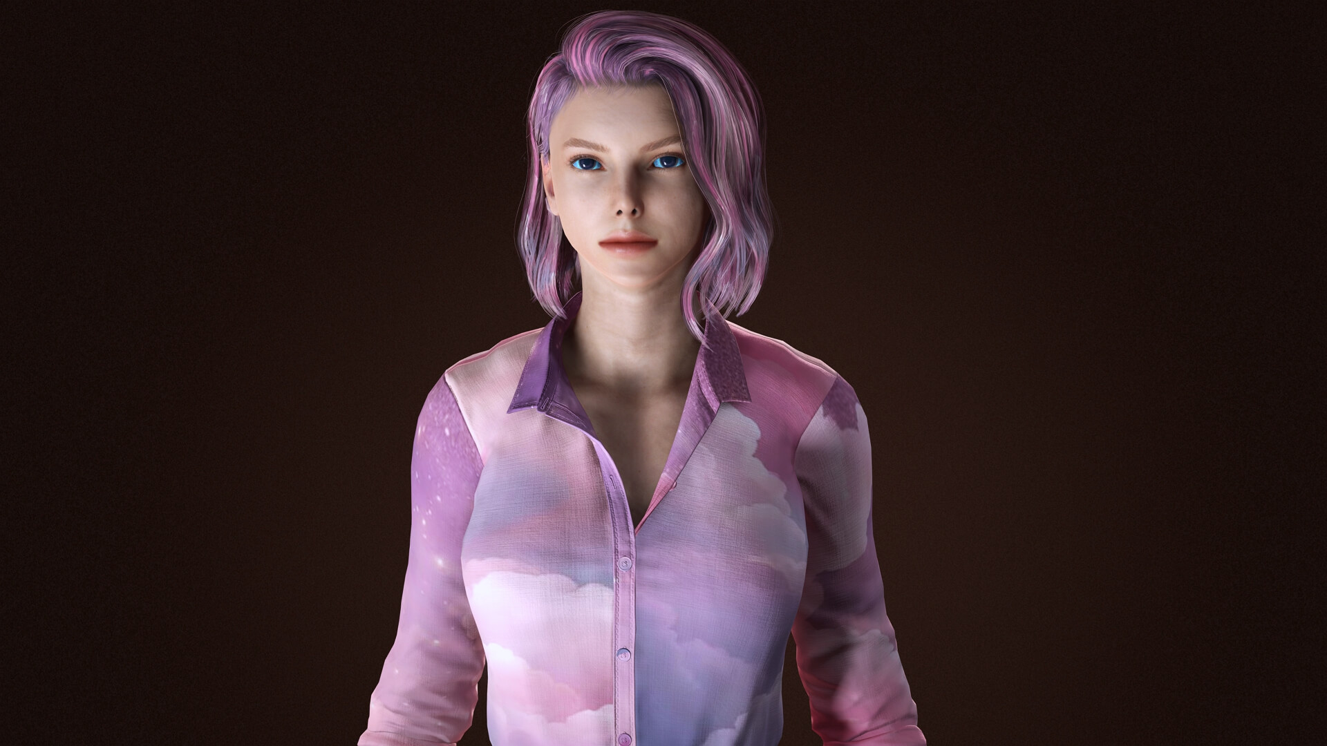 Stylish Female 3D Character – Cloud-Themed Outfit, Pin by OpChampion3d