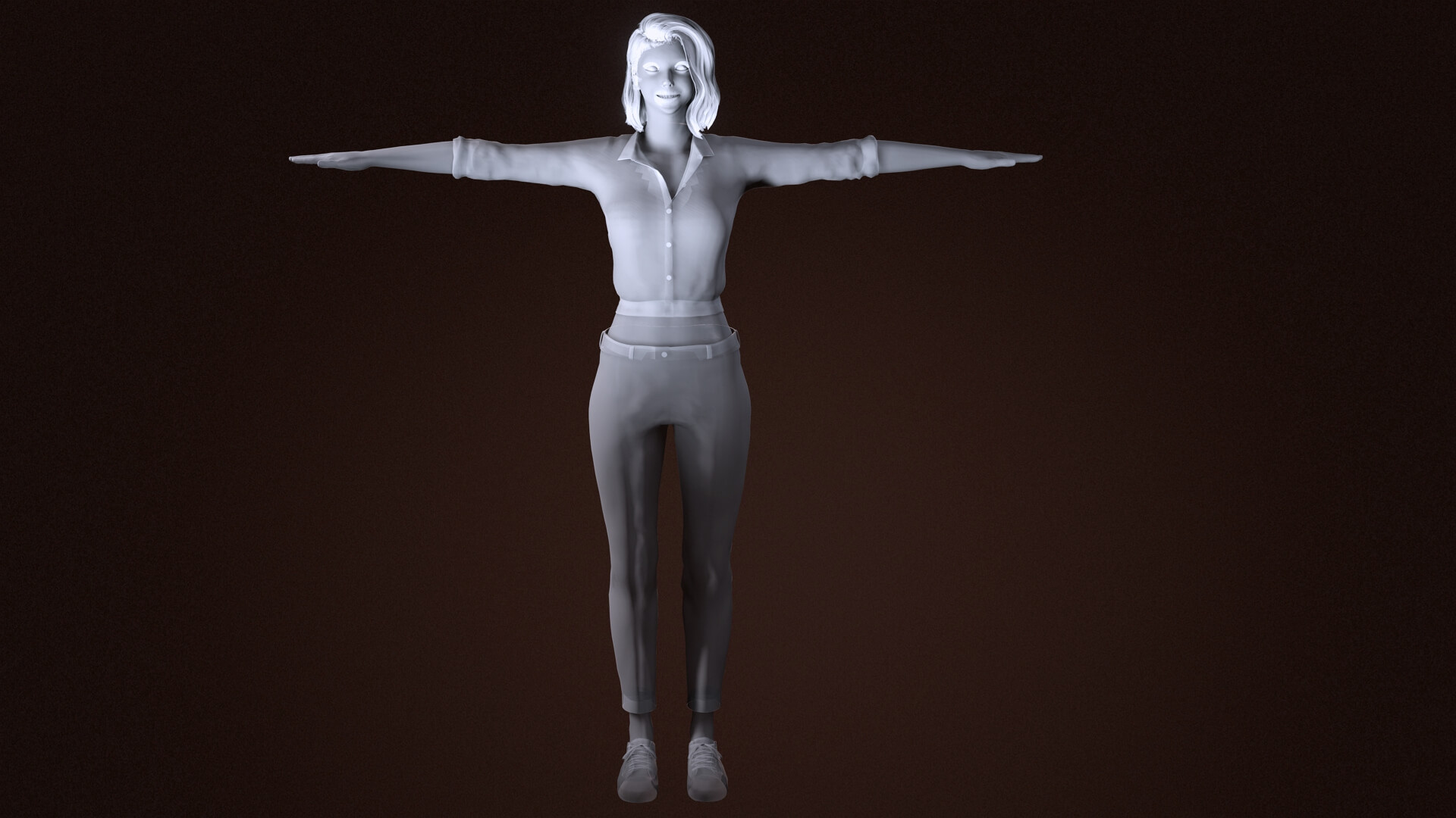 Stylish Female 3D Character – Cloud-Themed Outfit, Pin by OpChampion3d