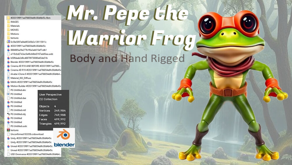 Pepe the Warrior Frog 3D Model by OpenUniqueArt