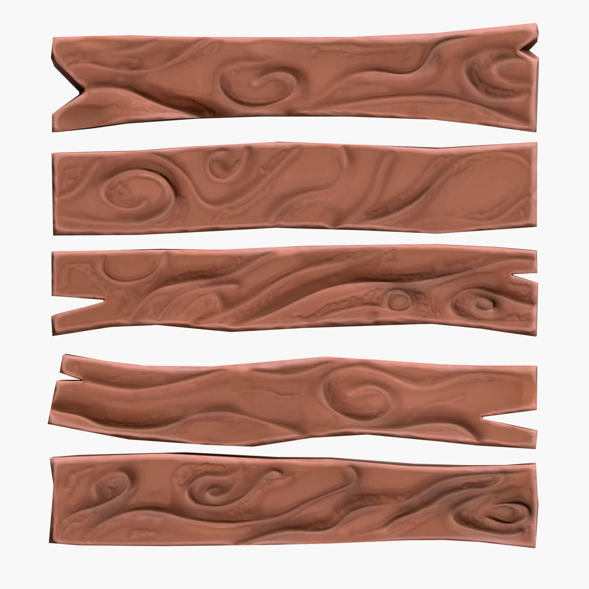 Stylized Wood Planks - 3D Model by orange3dart