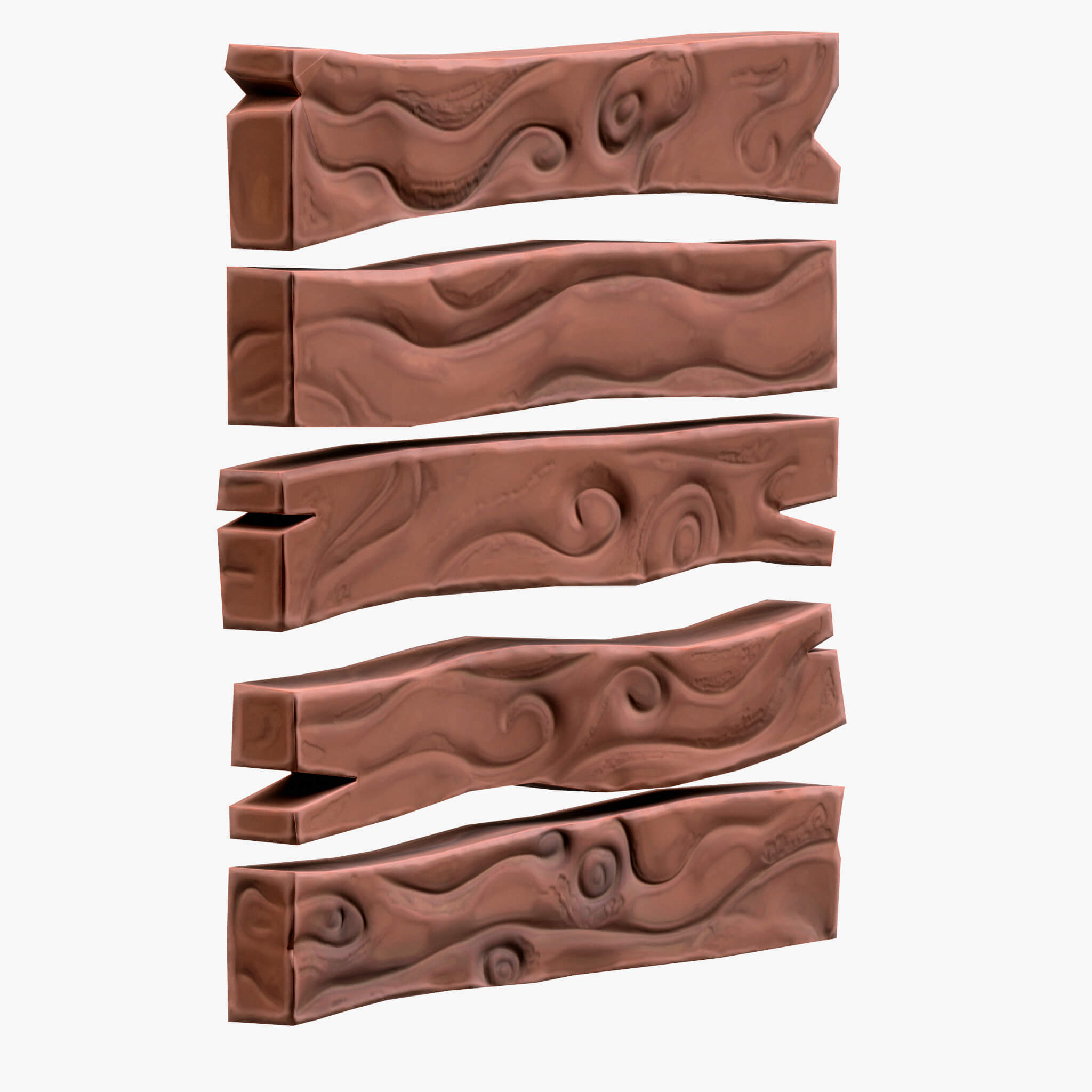 Stylized Wood Planks - 3D Model by orange3dart