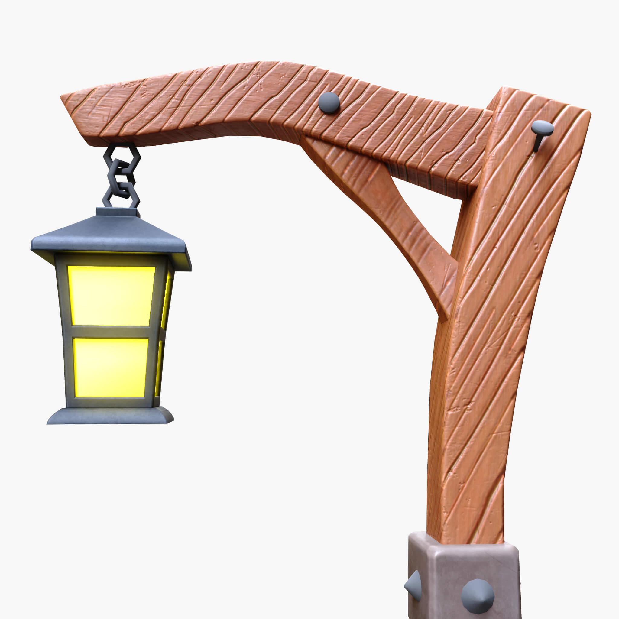 Stylized Wooden Lantern - 3D Model by orange3dart