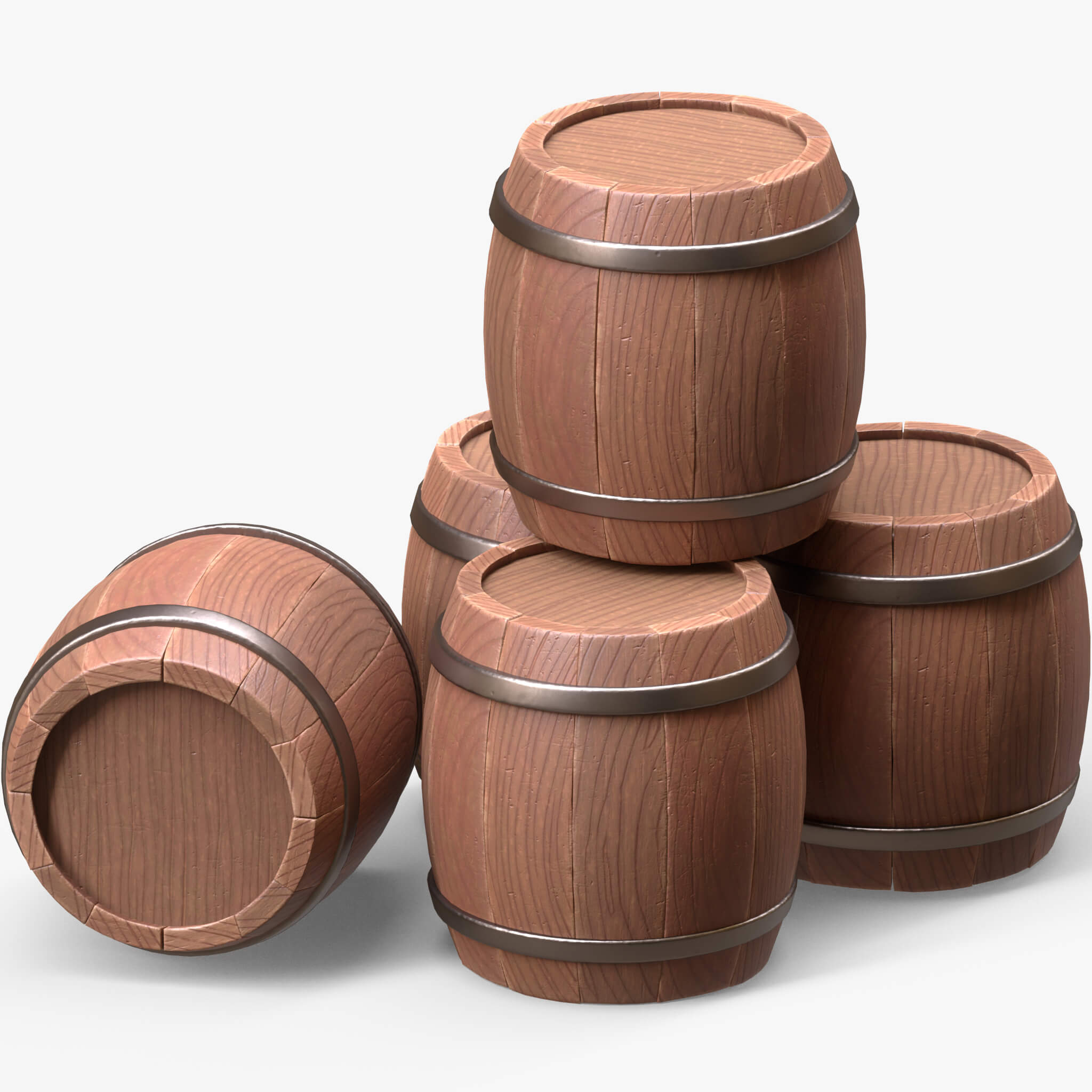 Wooden Barrel - 3D Model by orange3dart
