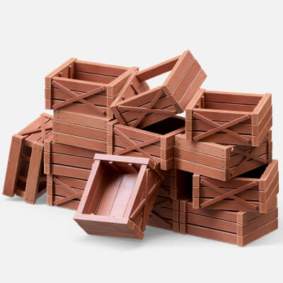 Wooden Boxes - 3D Model by orange3dart