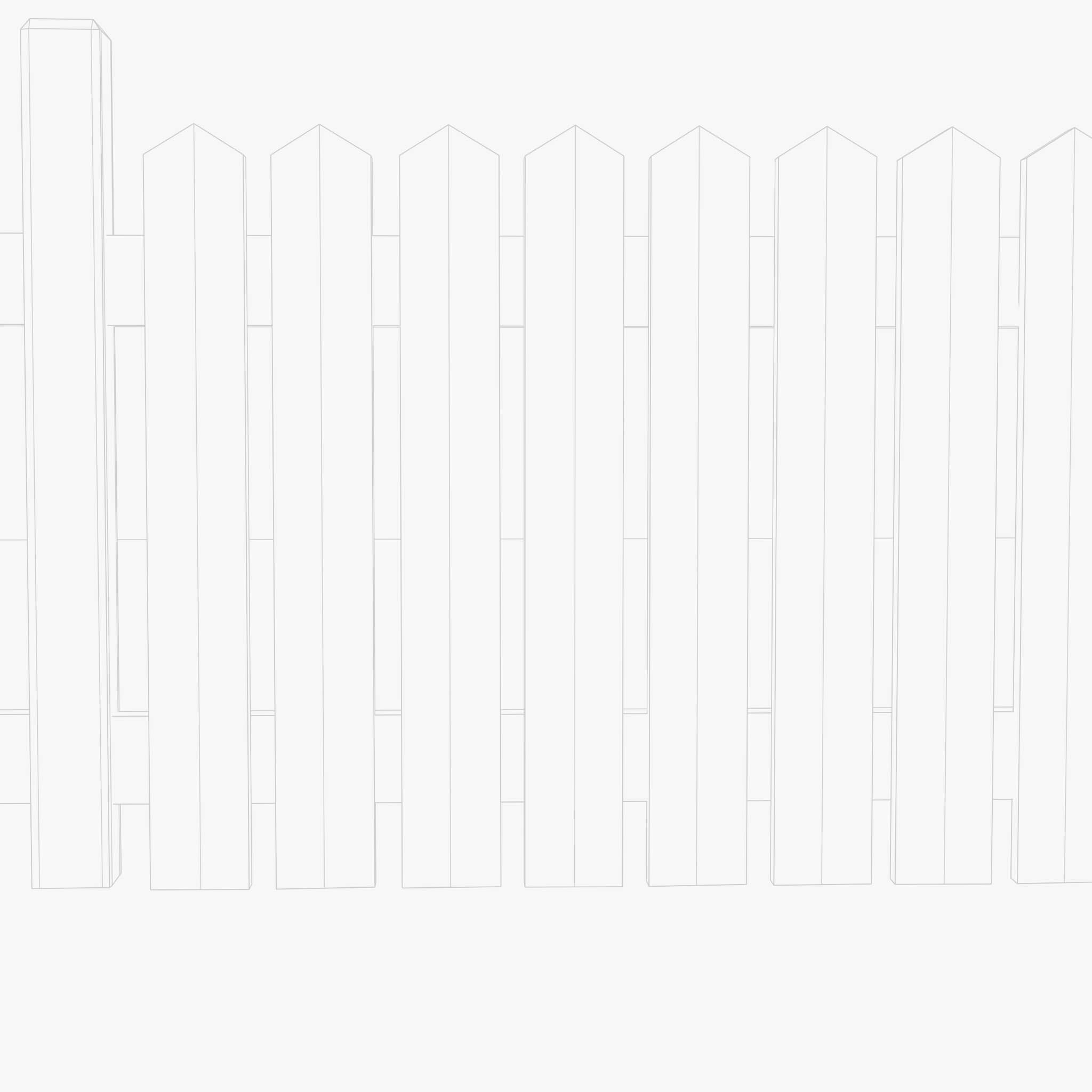 Wooden Fence - 3D Model by orange3dart