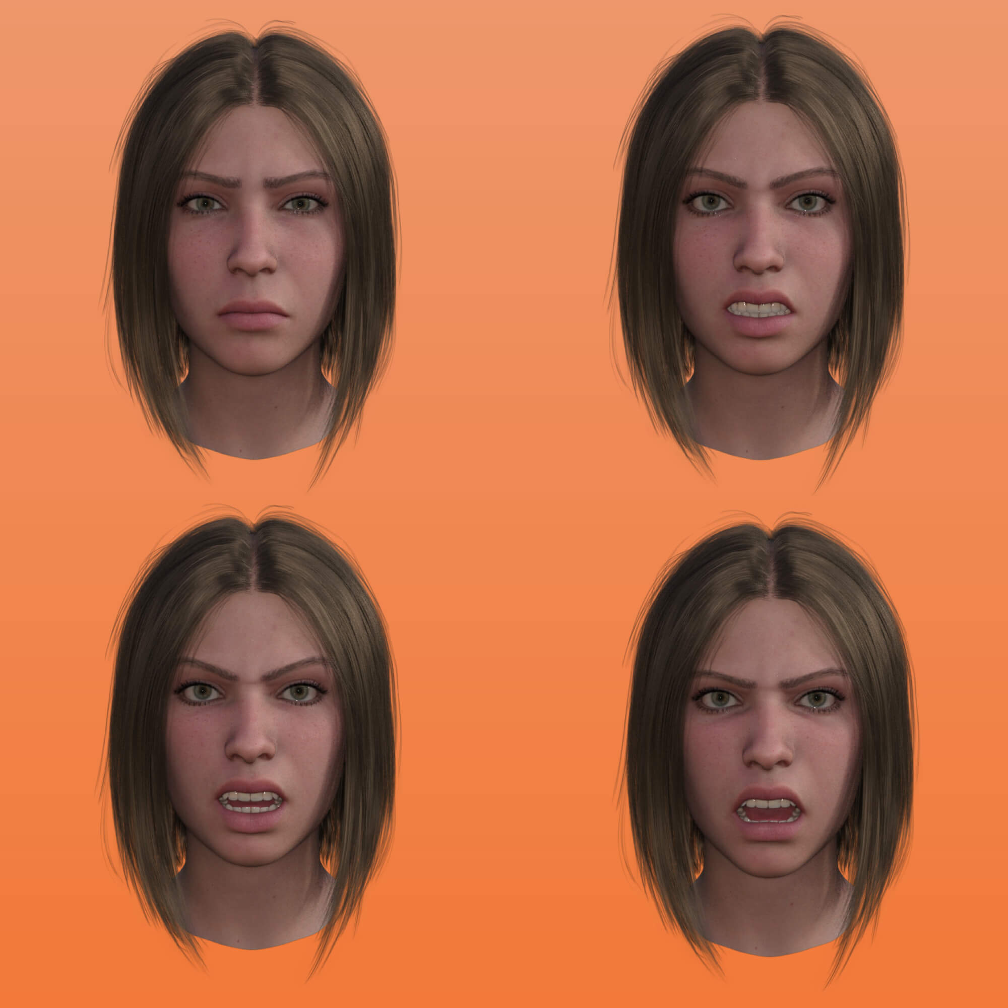Facial Expressions 9 - Pose Pack Daz Content by orenishi966