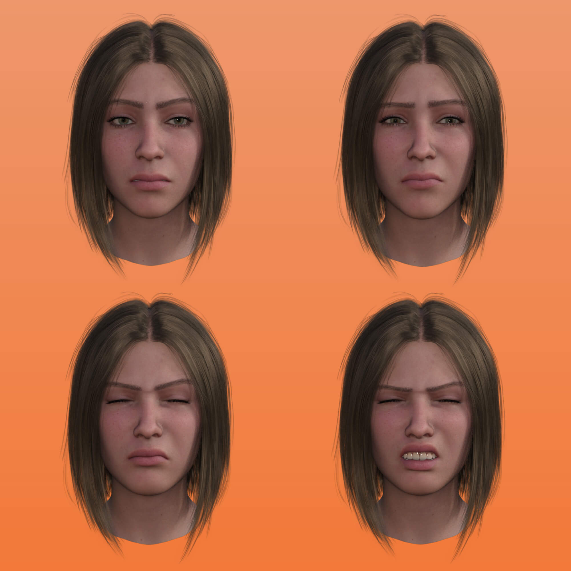 Facial Expressions 9 for Genesis 9 - Daz Content by orenishi966