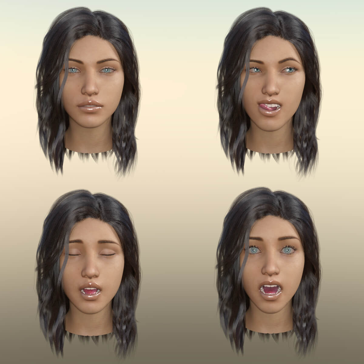 Facial Expressions - Pose Pack For G8F Daz Content by orenishi966