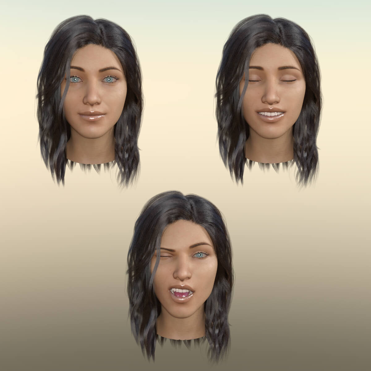 Facial Expressions - Pose Pack For G8F Daz Content by orenishi966