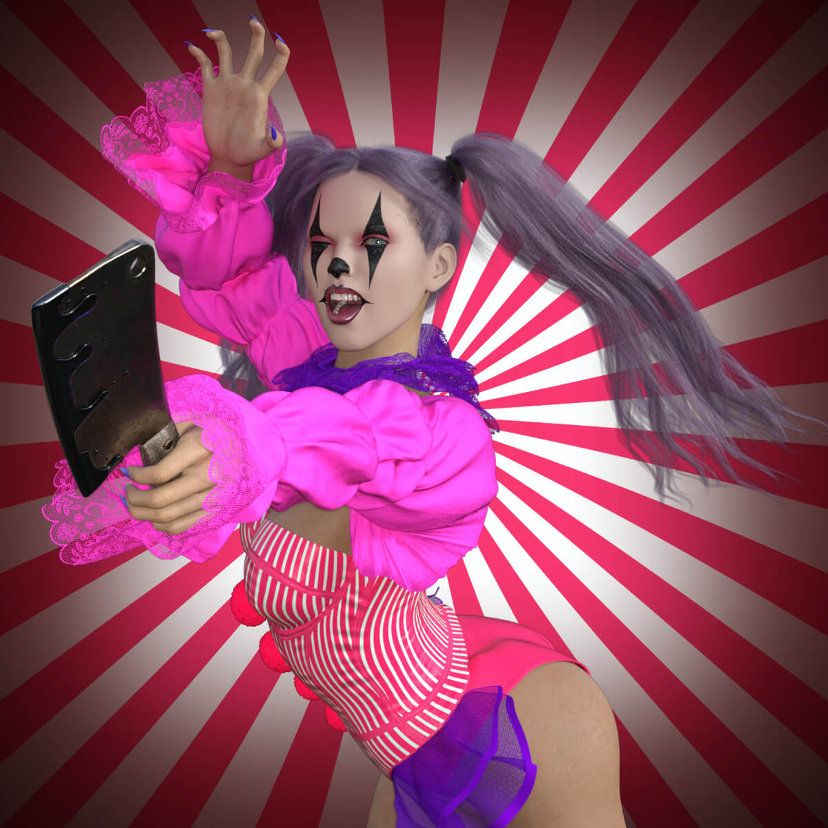 Clown Me 3D Render, Digital Art by orenishi966