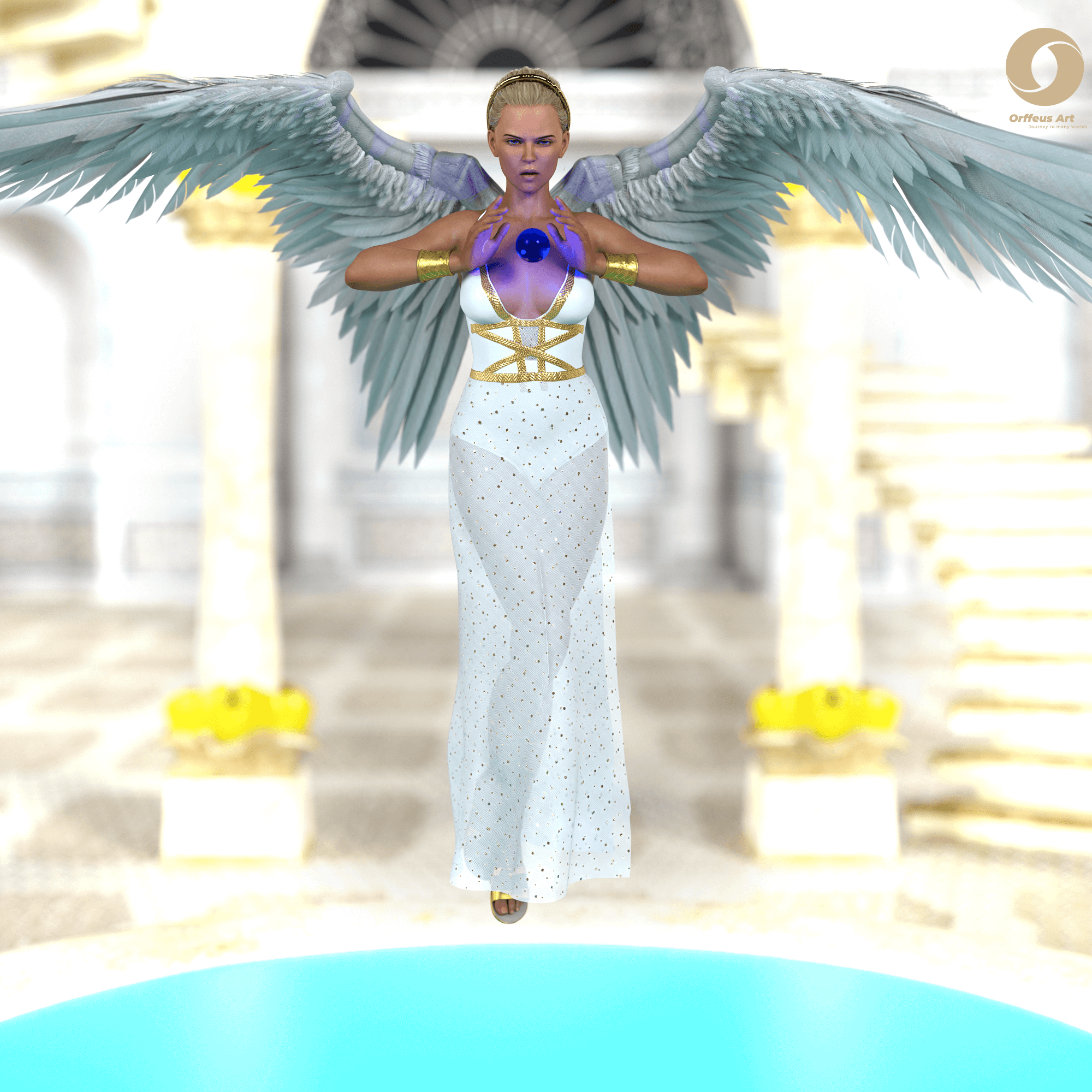 Astrid 3D Render, Digital Art by Orffeus Art