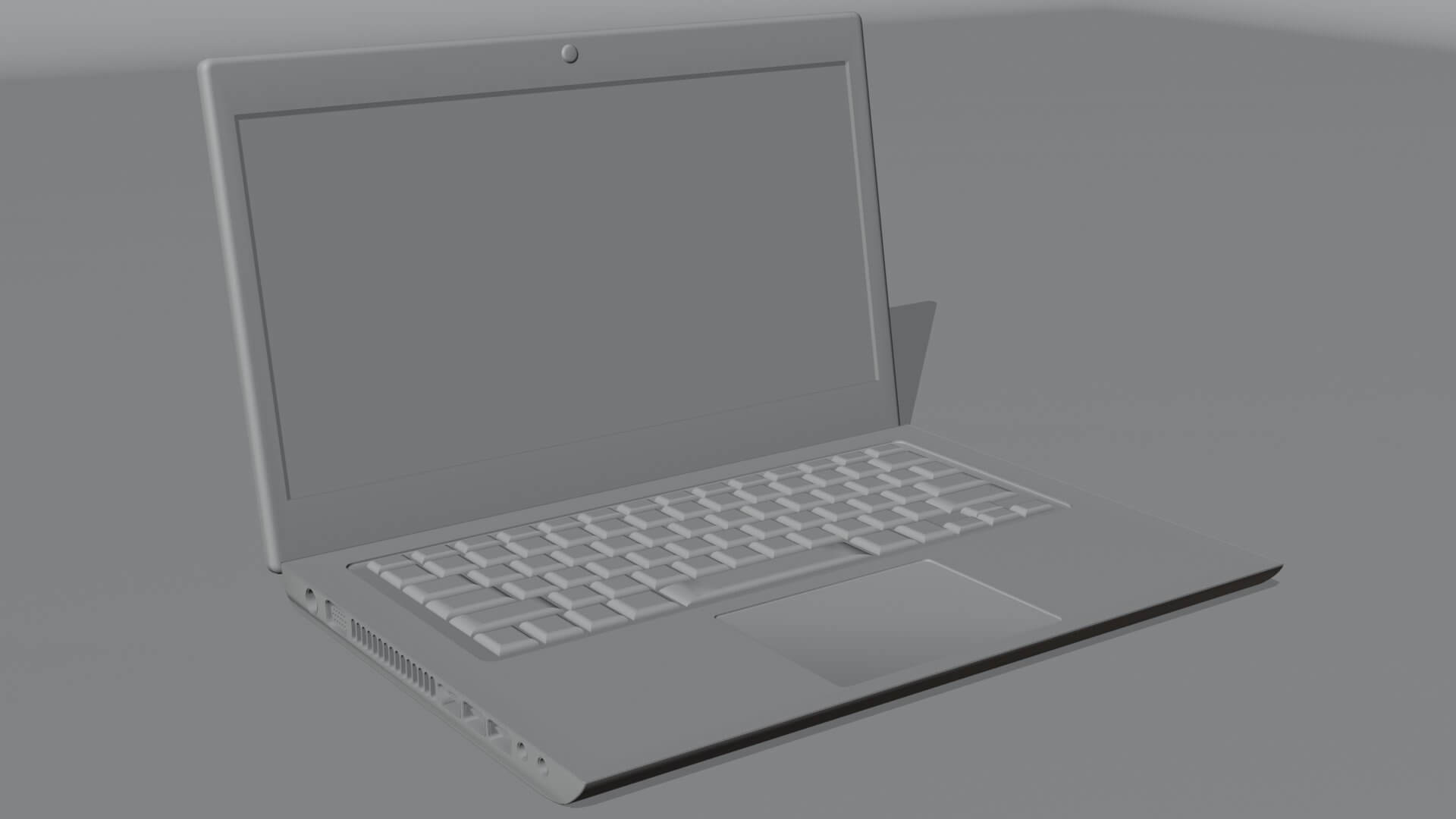 Old Type Detailed Laptop - 3D Model by Otto3ds
