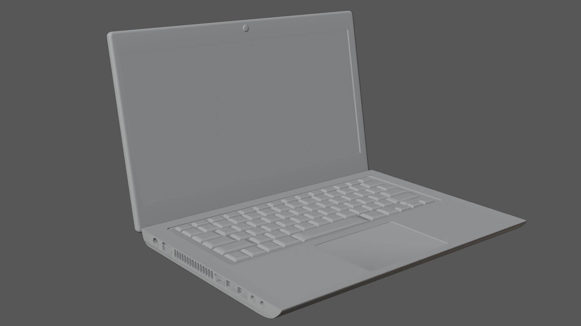 Old Type Detailed Laptop - 3D Model by Otto3ds