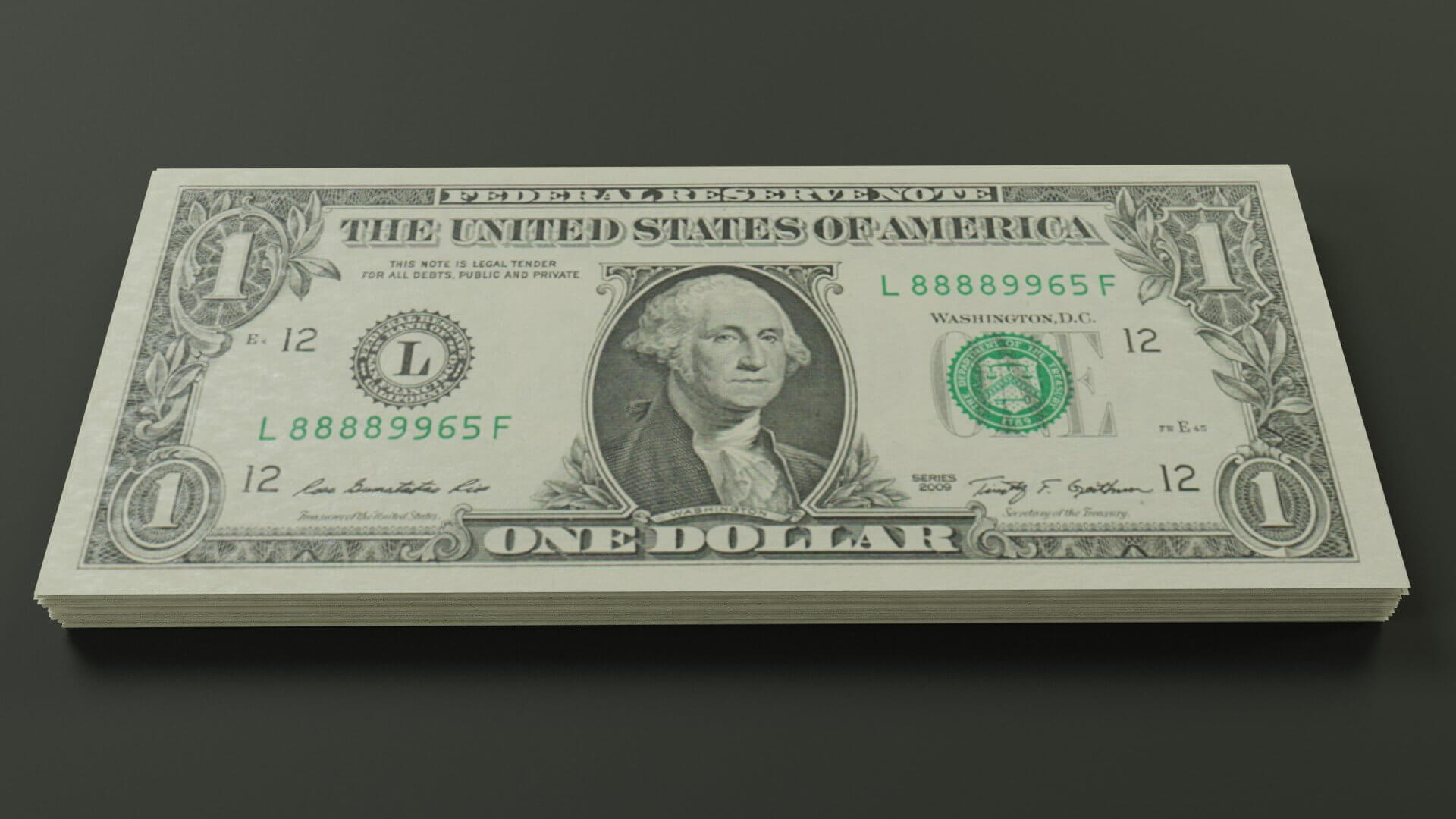 Set of American Dollars - 3D Model by Ottto3d