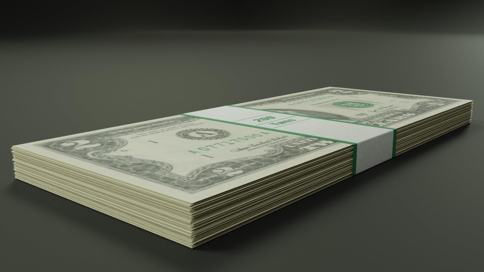 Set of American Dollars - 3D Model by Ottto3d