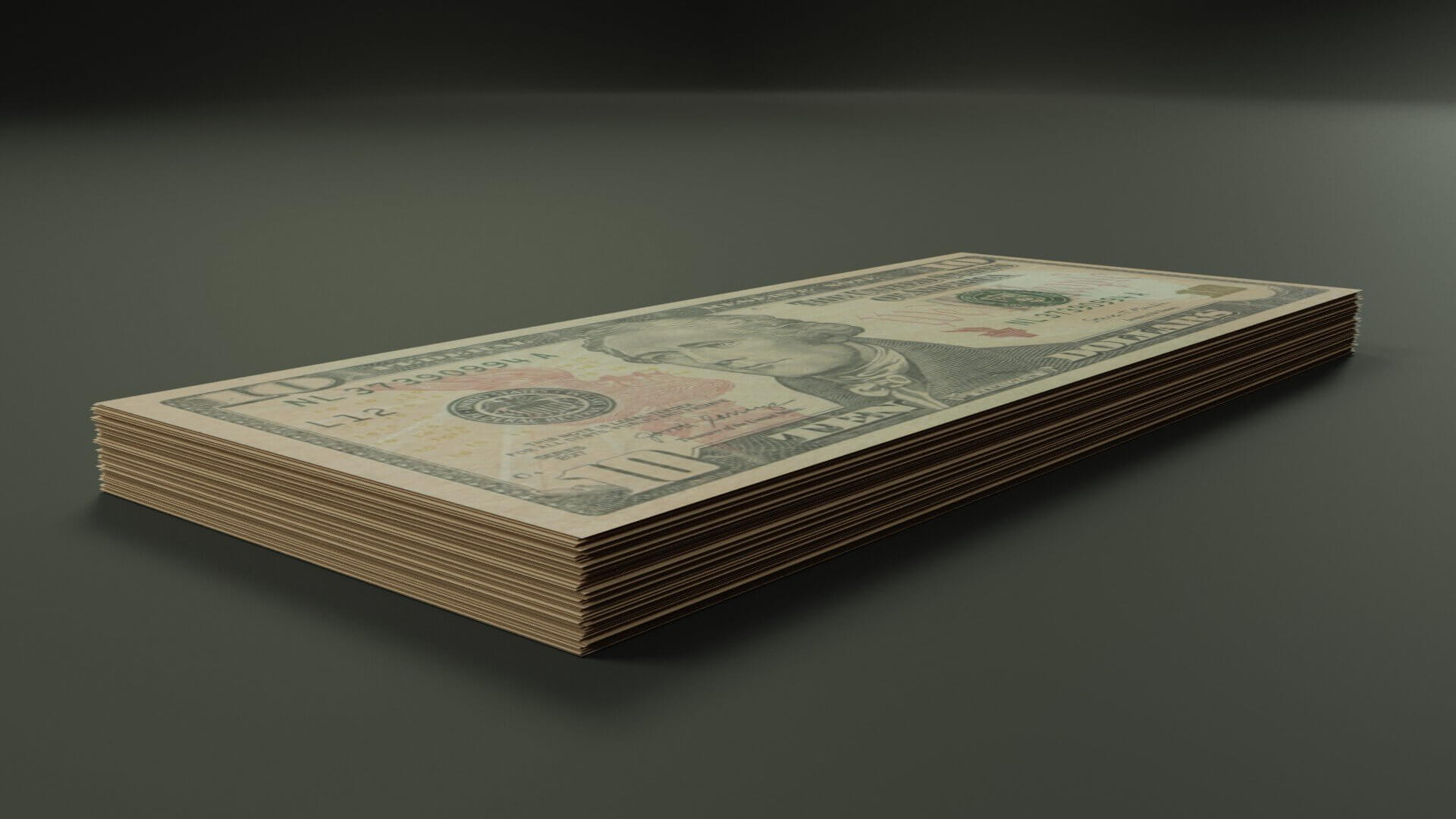 Set of American Dollars - 3D Model by Ottto3d