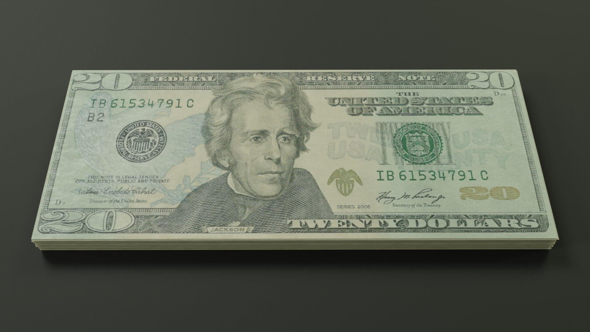 Set of American Dollars - 3D Model by Ottto3d