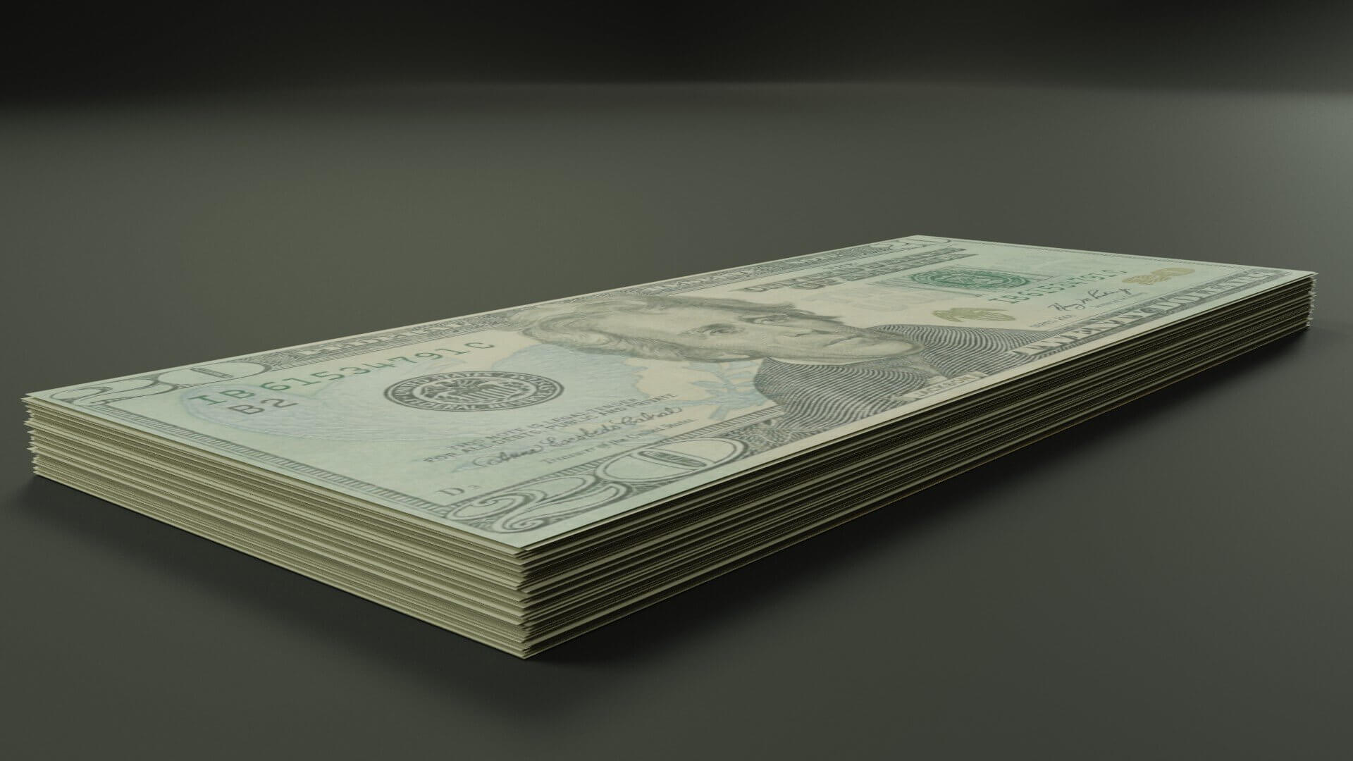 Set of American Dollars - 3D Model by Ottto3d