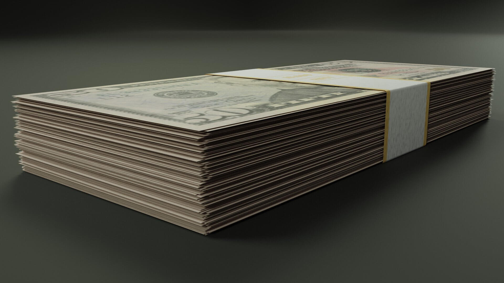 Set of American Dollars - 3D Model by Ottto3d
