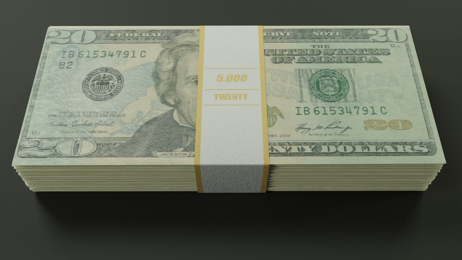 Set of American Dollars - 3D Model by Ottto3d