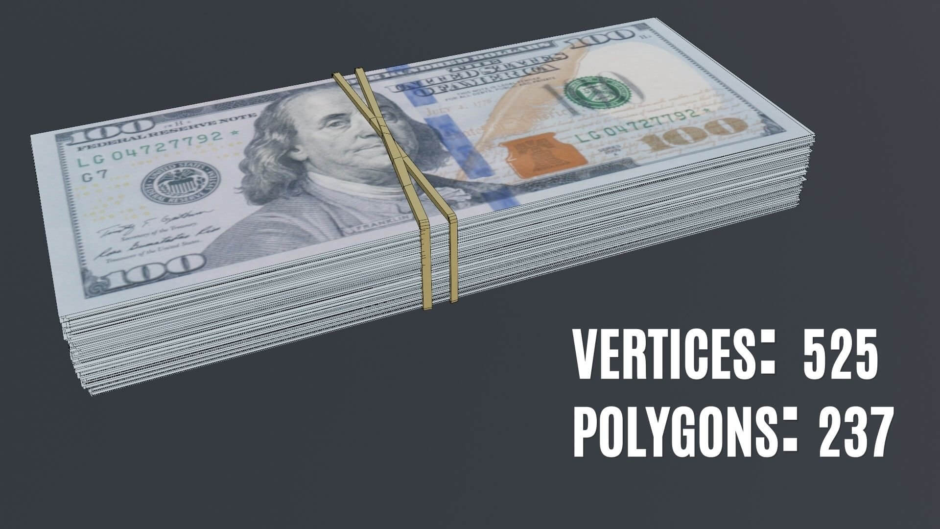 Set of American Dollars - 3D Model by Ottto3d