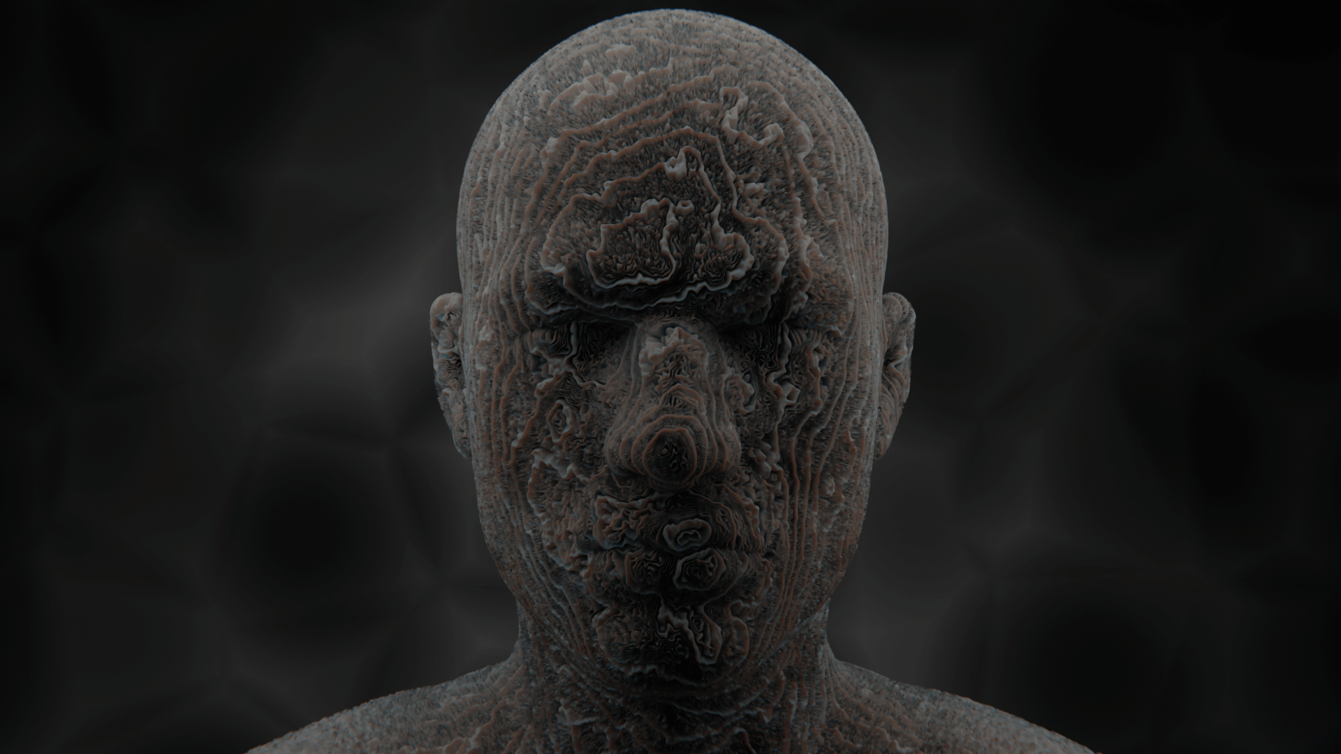 Abstract Head Illustration 3D Render, Digital Art by Ottto3d