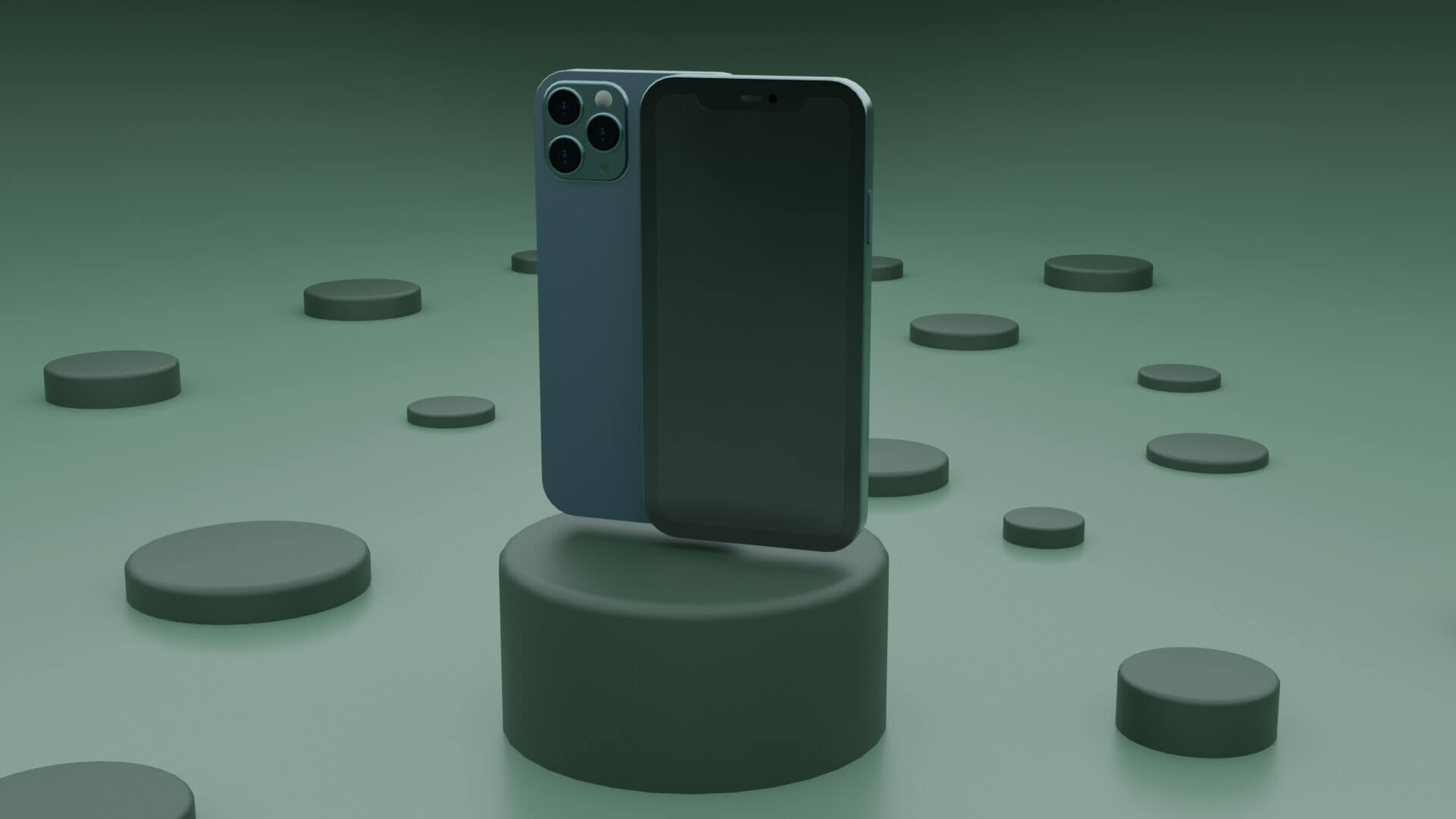 Modern Generic Smartphone 3D Render, Digital Art by Ottto3d