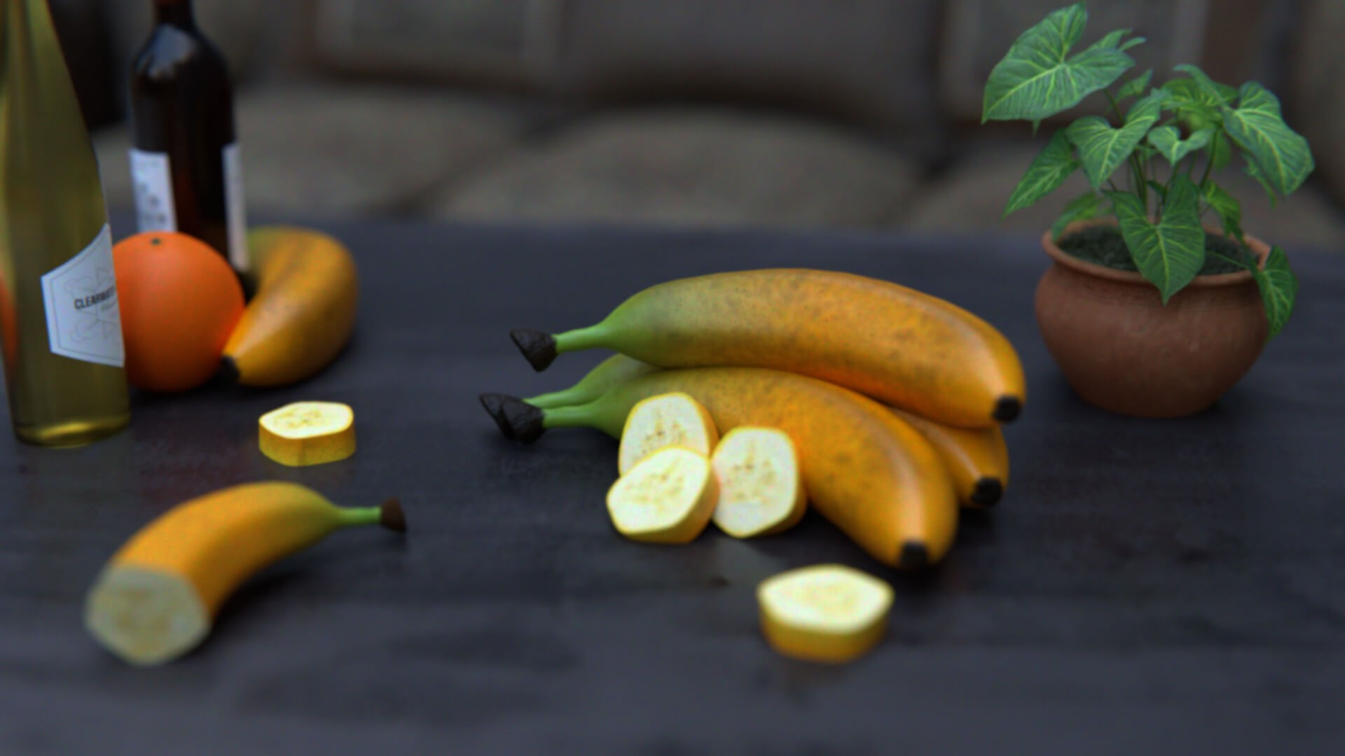 Rendered Illustration of Bananas 3D Render | RenderHub Gallery